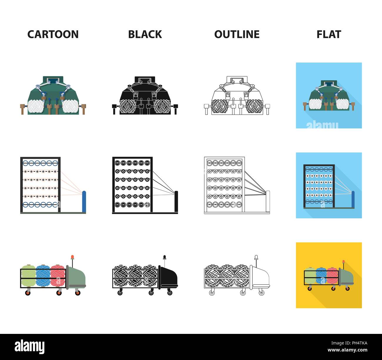 Machine, equipment, spinning, and other icon in cartoon,black,outline ...
