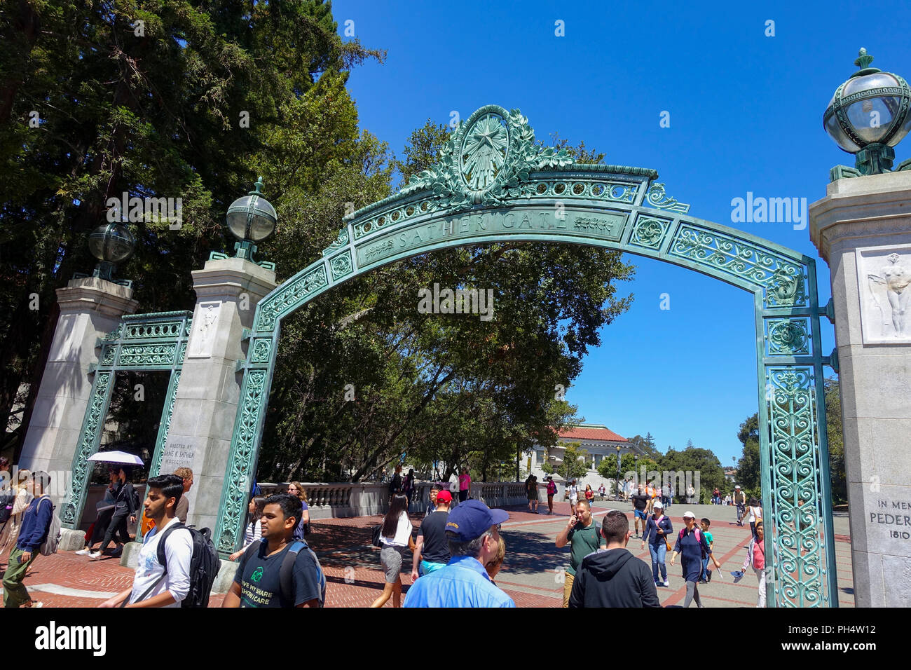 The historic Sather Gate at the University of California, Berkeley ...