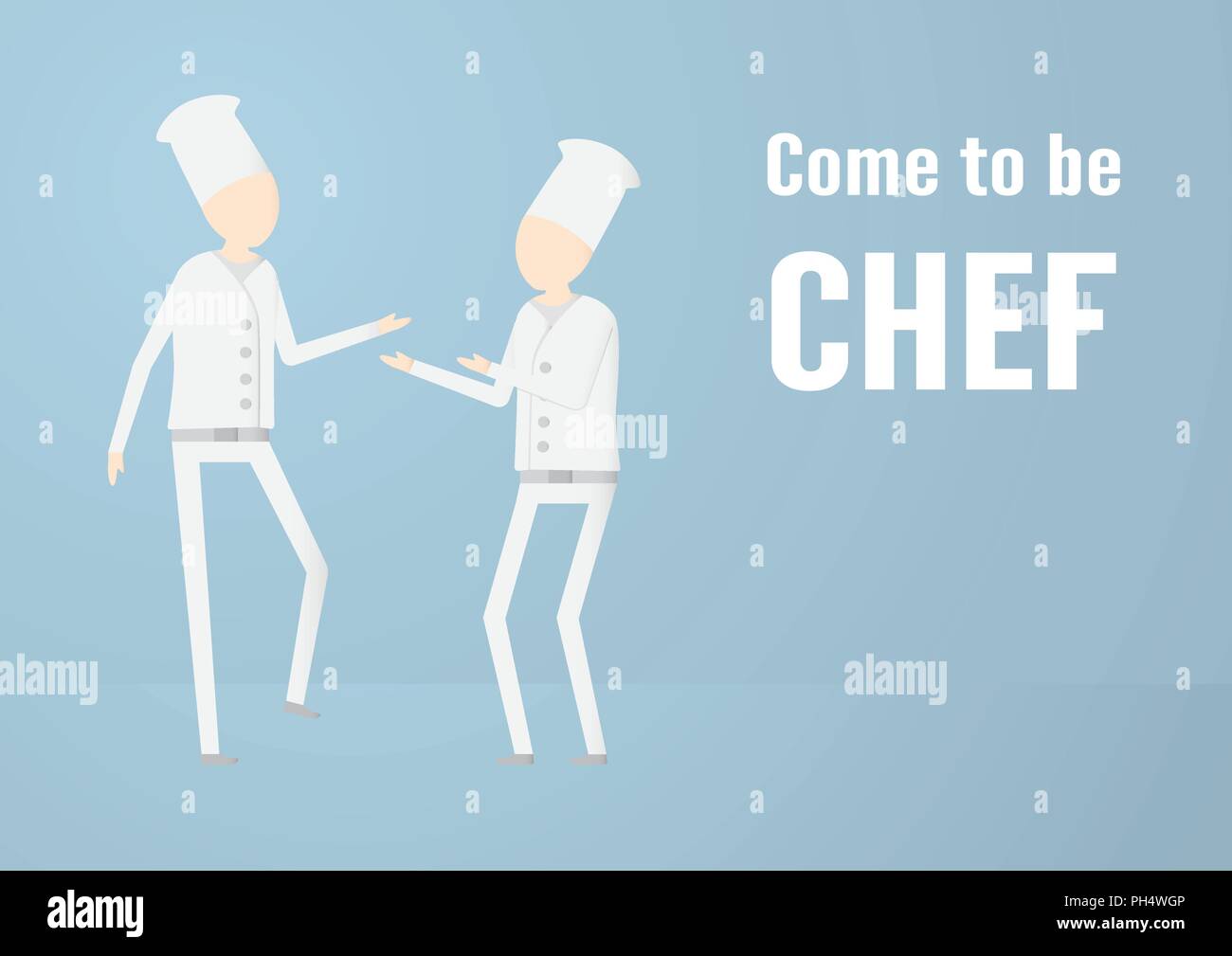 Character design of chef that is talking isolated on blue background ...