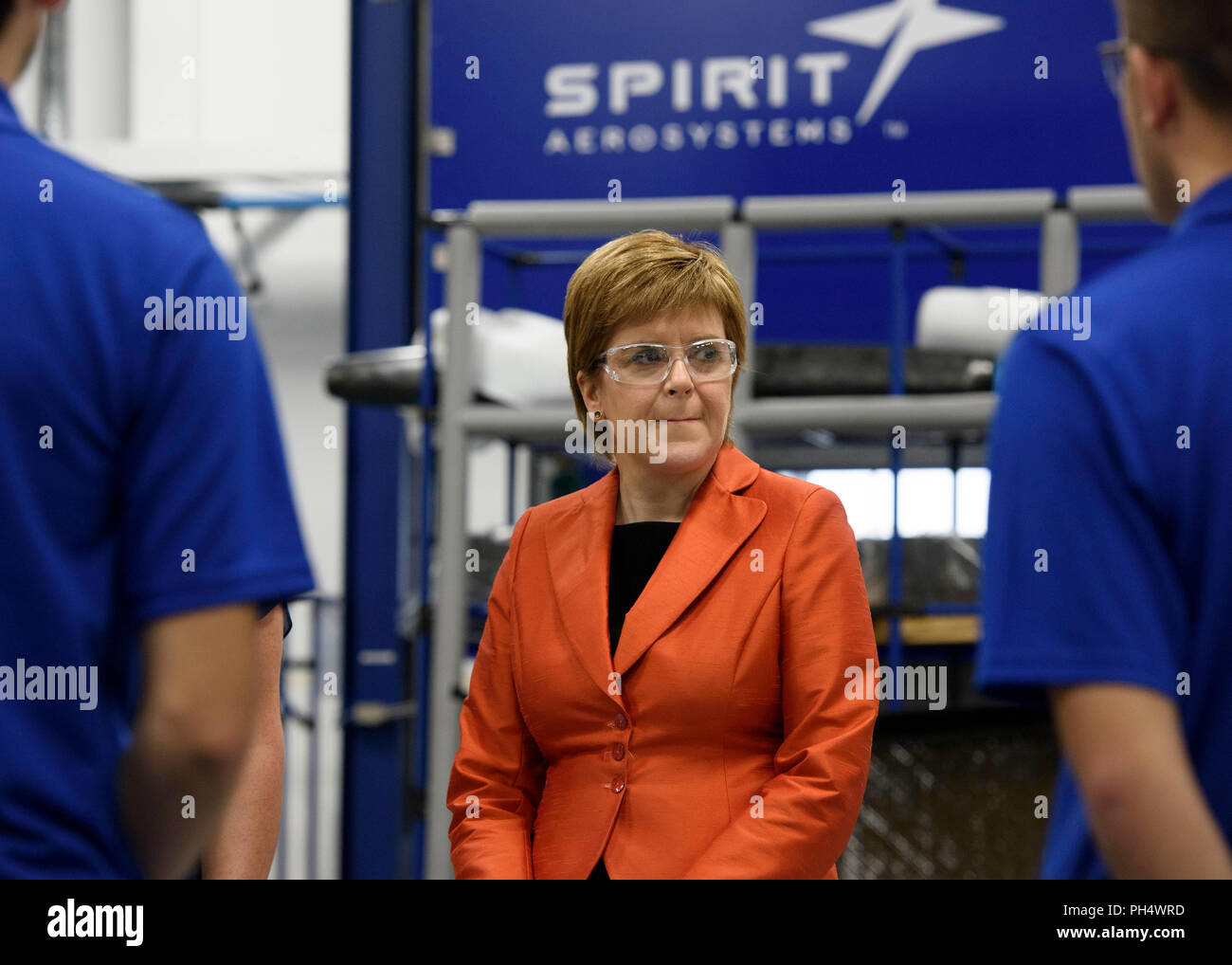 First minister nicola sturgeon visits spirit aerosystems hi-res stock ...