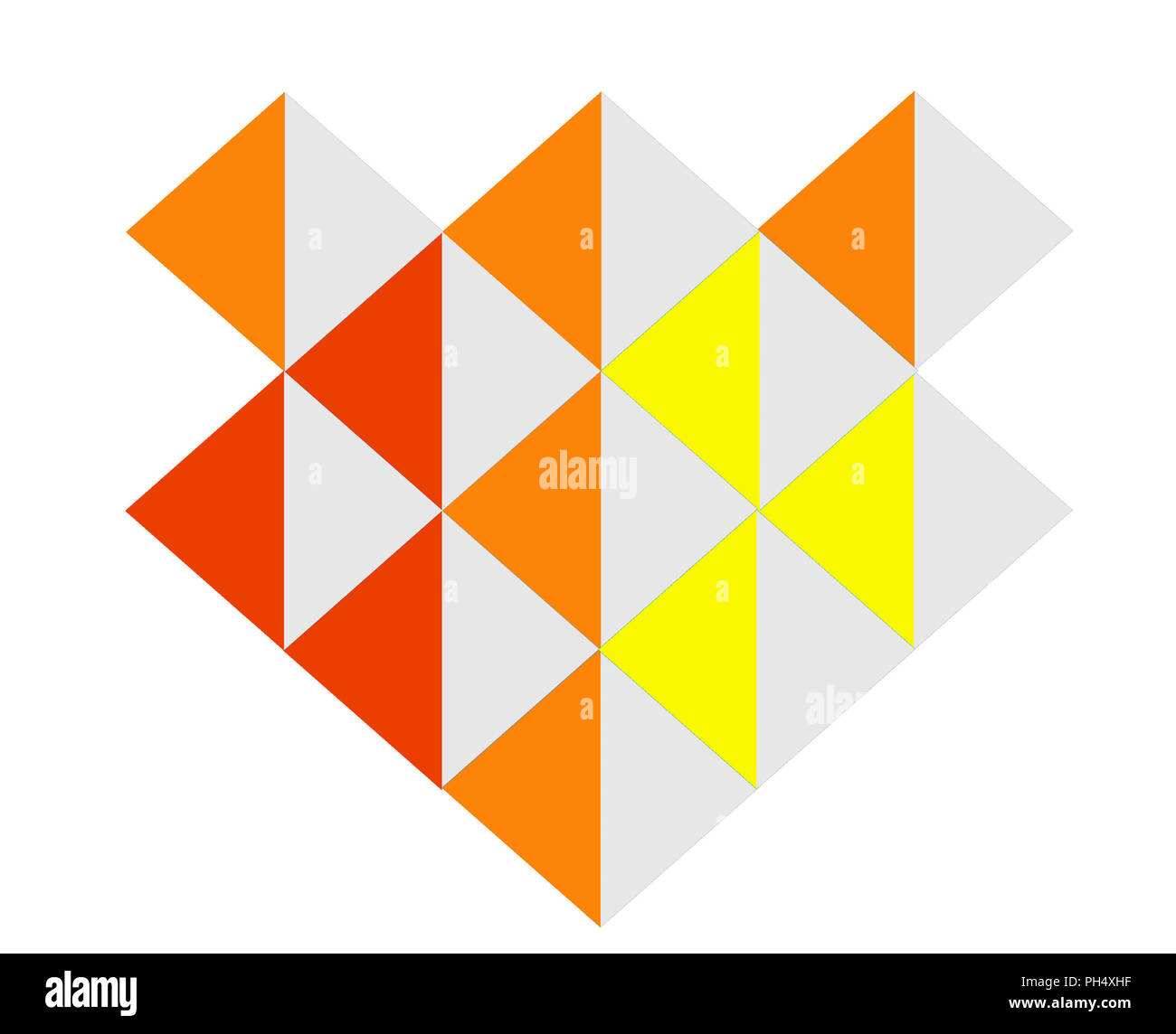 sign consisting of tingle and square fields on white background Stock ...