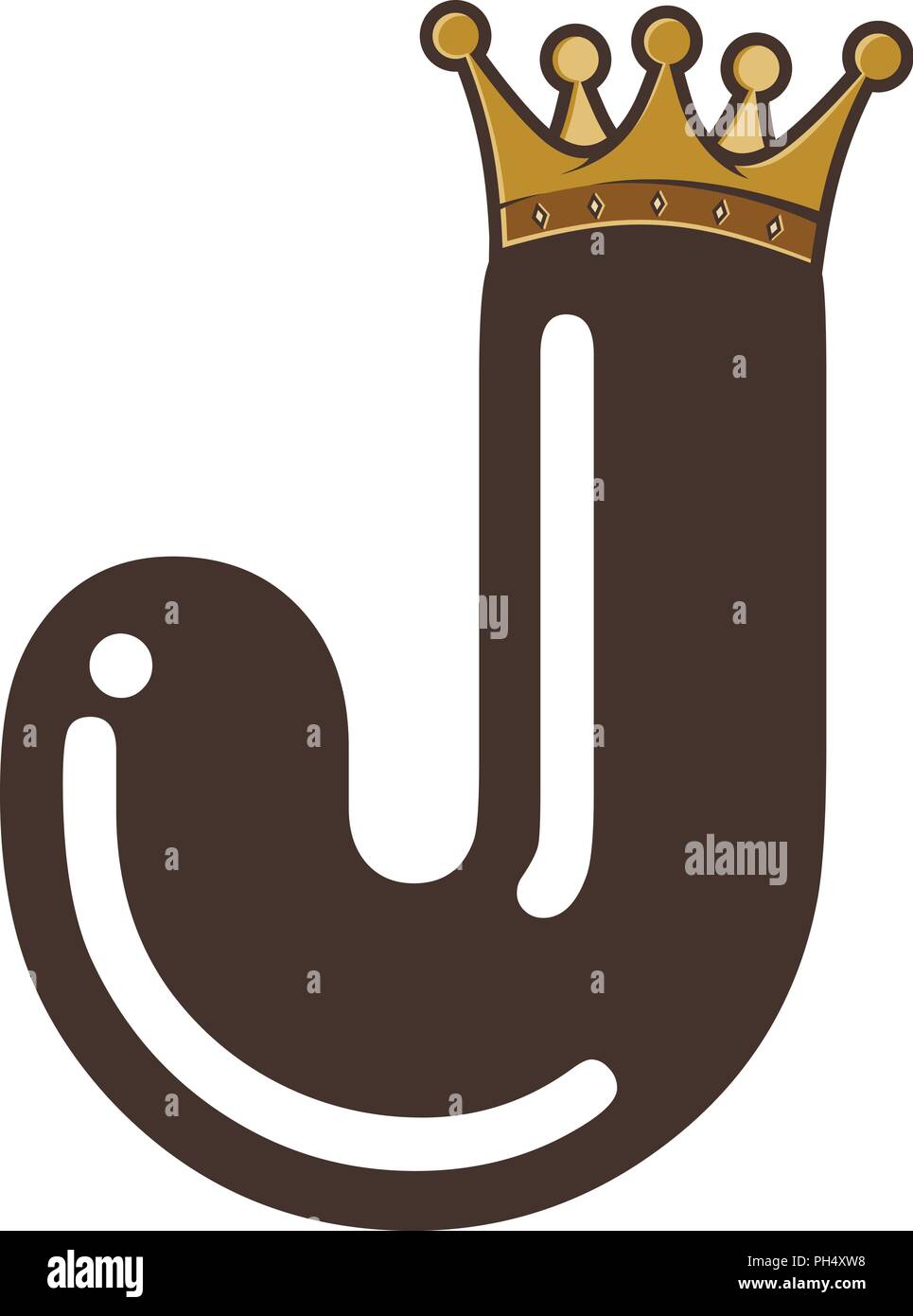 alphabet letter with crown king queen vector Stock Vector Image & Art ...