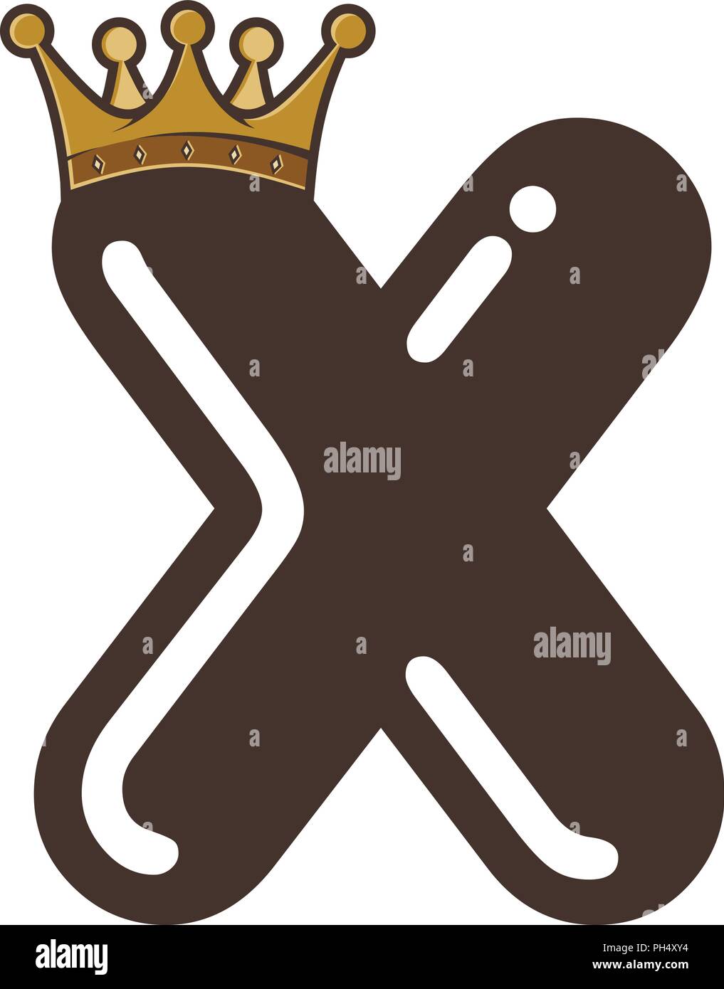 alphabet letter with crown king queen vector Stock Vector Image & Art ...