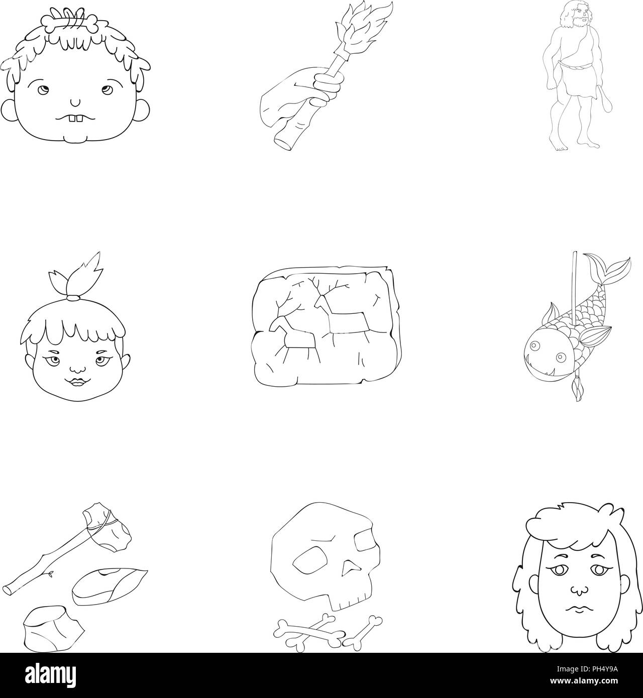 Caveman painting Black and White Stock Photos & Images - Alamy