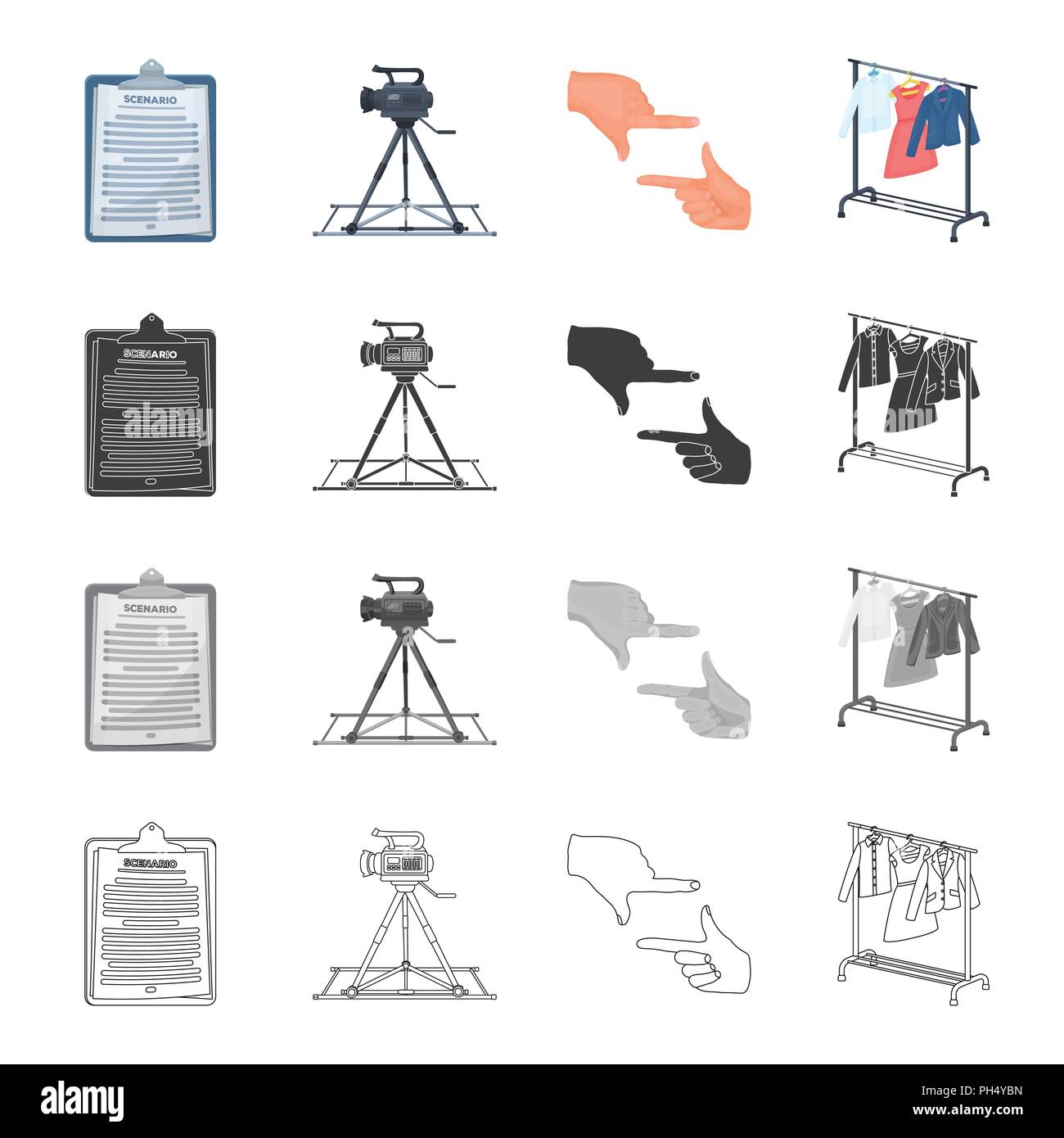 License, sign, announcement and other icon in cartoon style ...