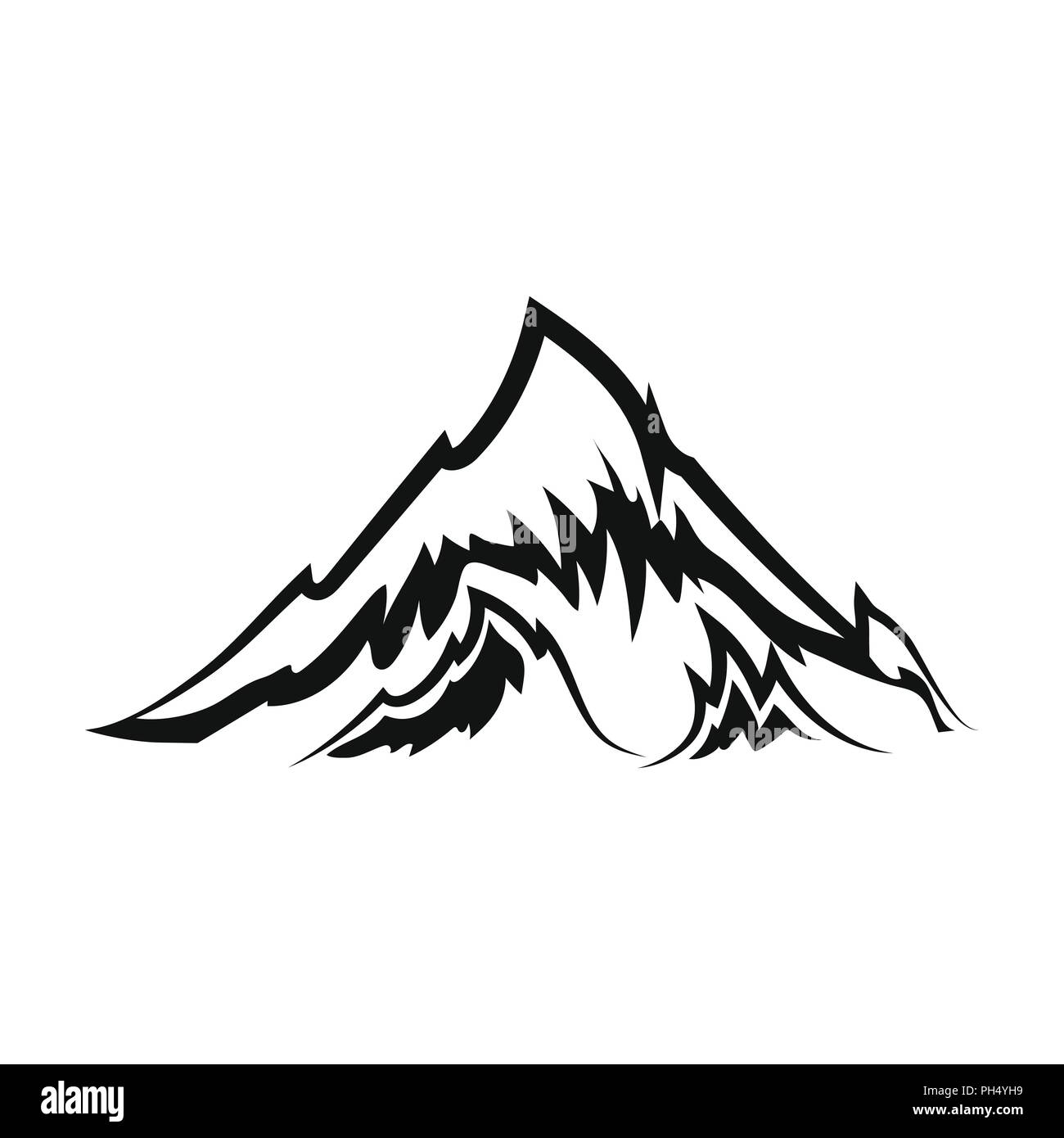 Alps icon in black style isolated on white background. Oktoberfest ...