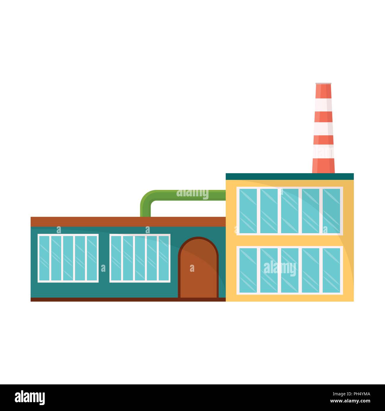 Factory, single icon in cartoon style.Factory, vector symbol stock ...