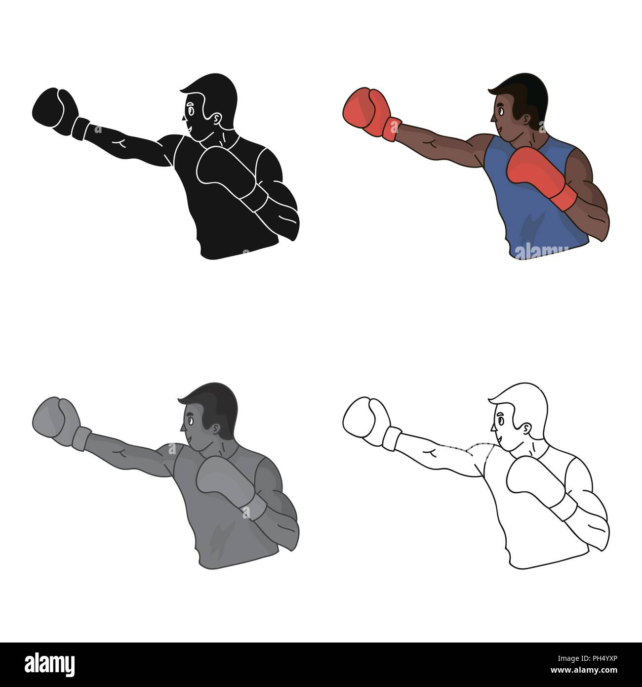 Brown boxer in Boxing gloves.The Olympic sport of Boxing.Olympic sports ...