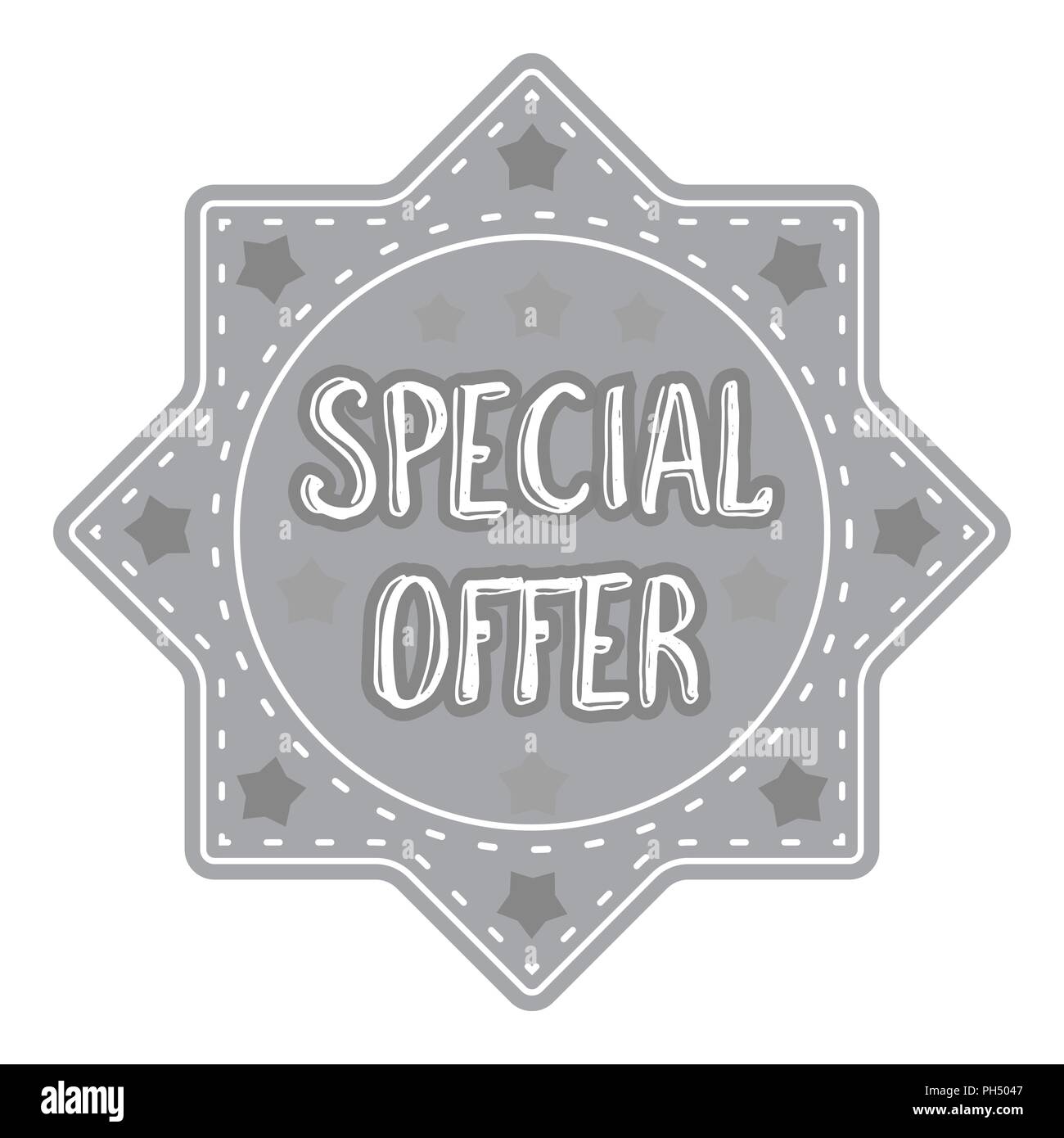 Special offer icon in monochrome style isolated on white background ...