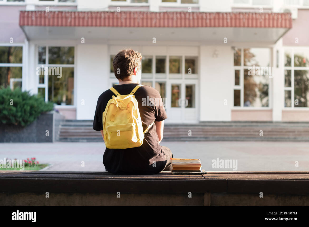 Pupil Waiting Outside School High Resolution Stock Photography and ...