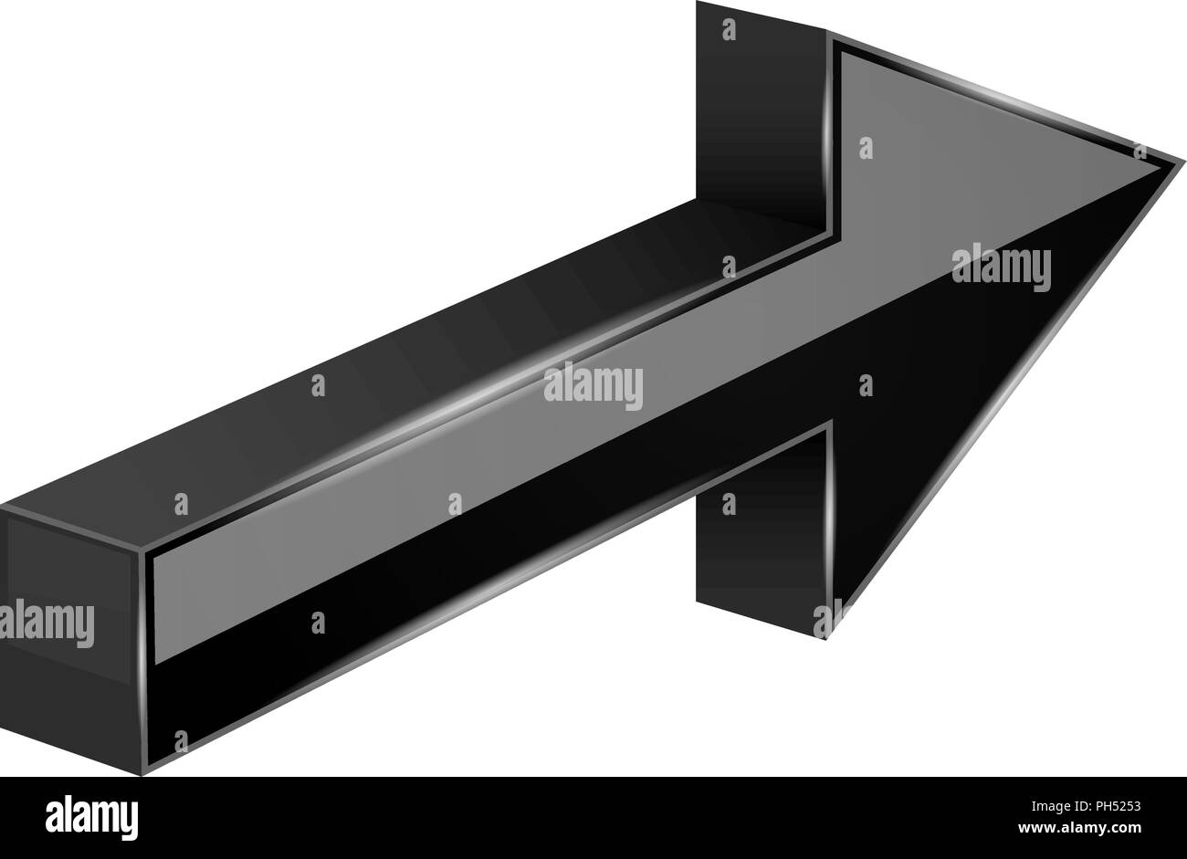 Black arrow. 3d next sign Stock Vector Image & Art - Alamy