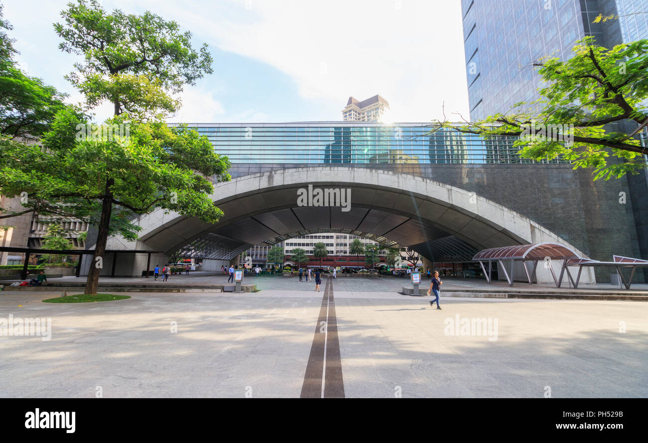 Makati, Philippines - July 30, 2018: Ayala Triangle Gardens Stock Photo ...