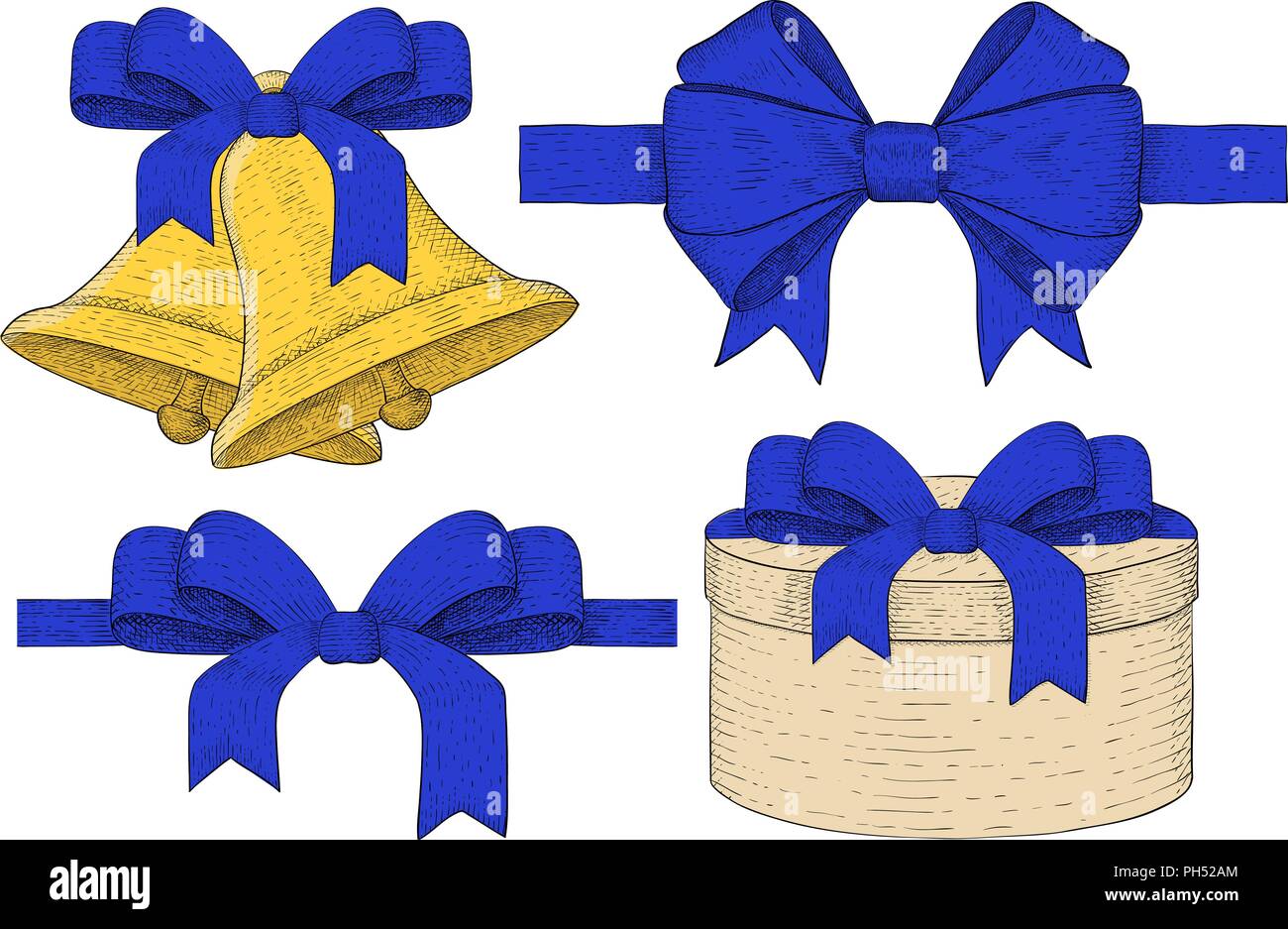 Hand drawn holiday bow Stock Vector Images - Alamy