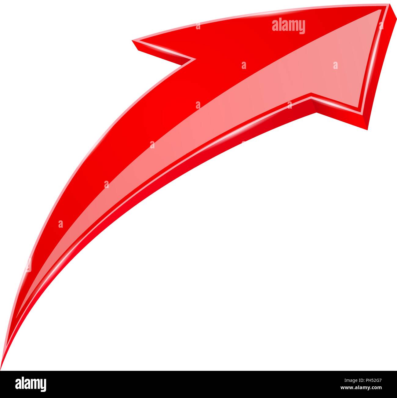 Red UP arrow Stock Vector Image & Art - Alamy