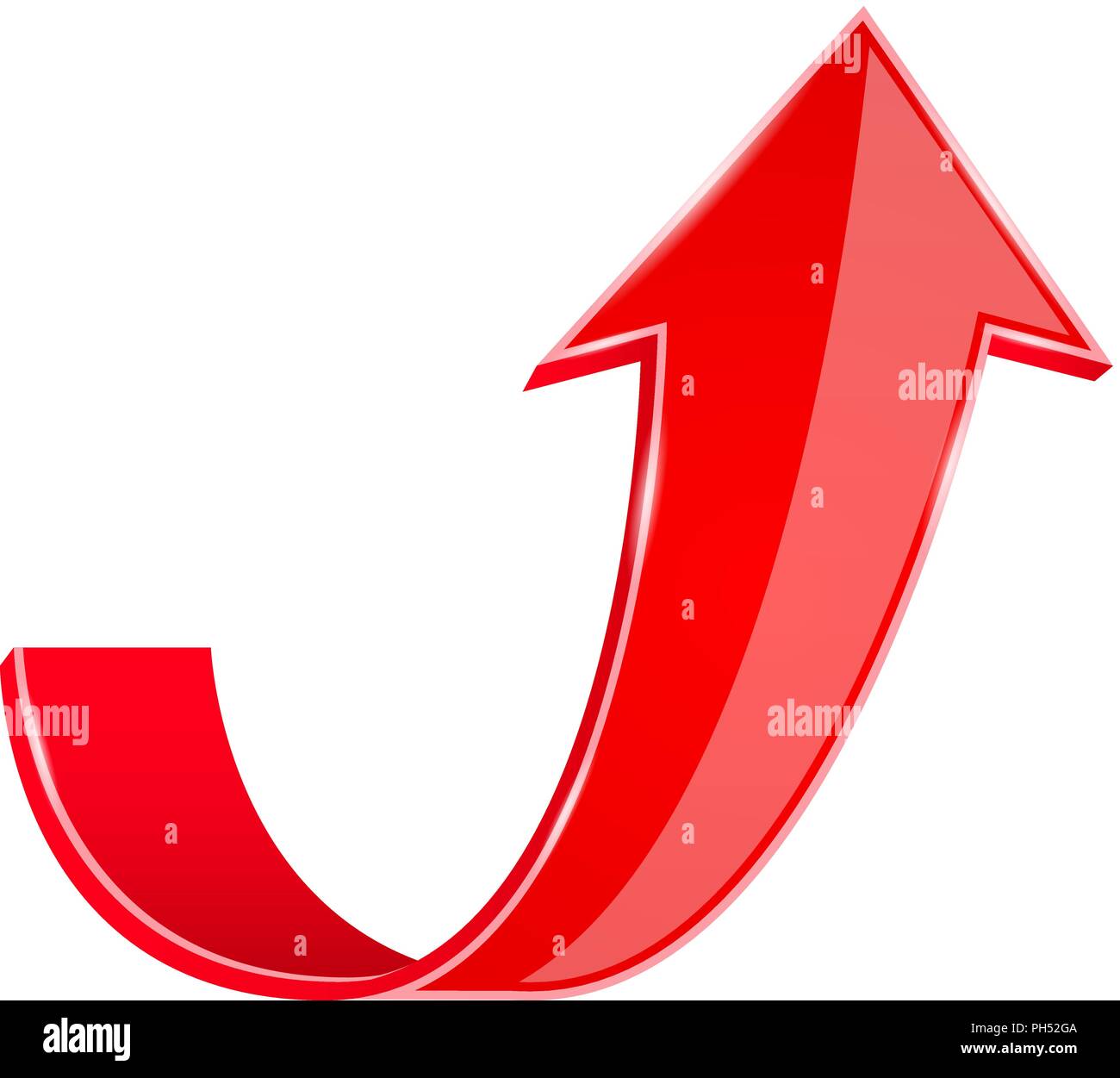 Red 3d UP arrow Stock Vector Image & Art - Alamy