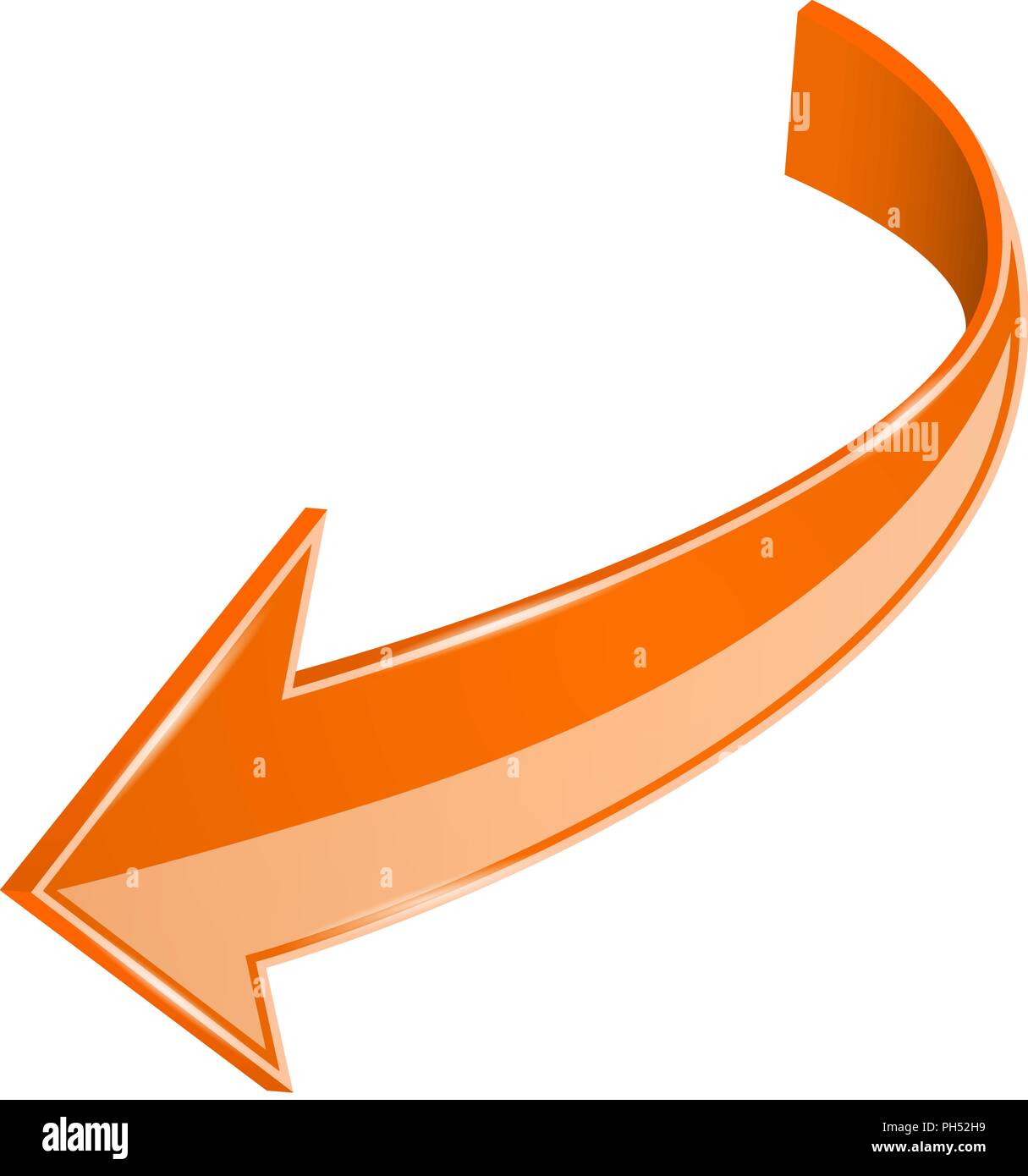 Curved Left Arrow Stock Vector Images - Alamy