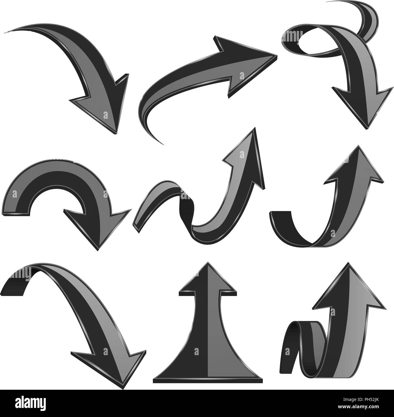 Arrows left and right Black and White Stock Photos & Images - Alamy