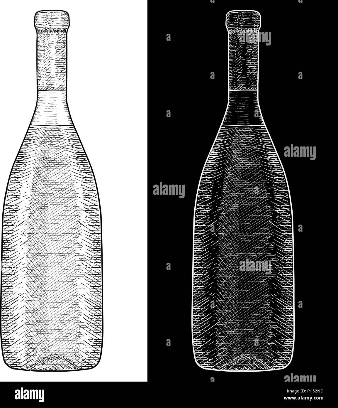 Bottle white wine old Black and White Stock Photos & Images - Alamy