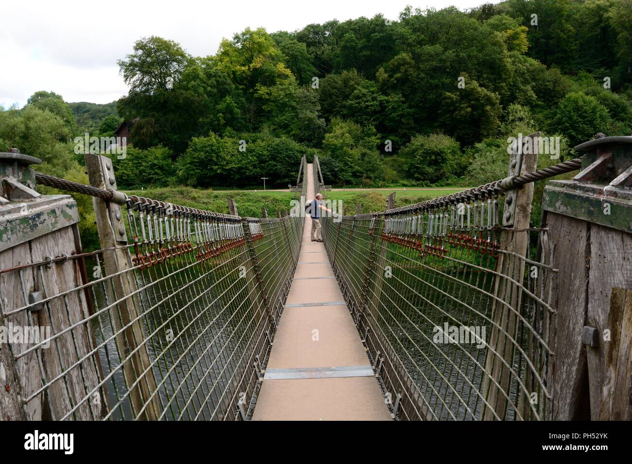 Biblins suspension bridge hi-res stock photography and images - Alamy