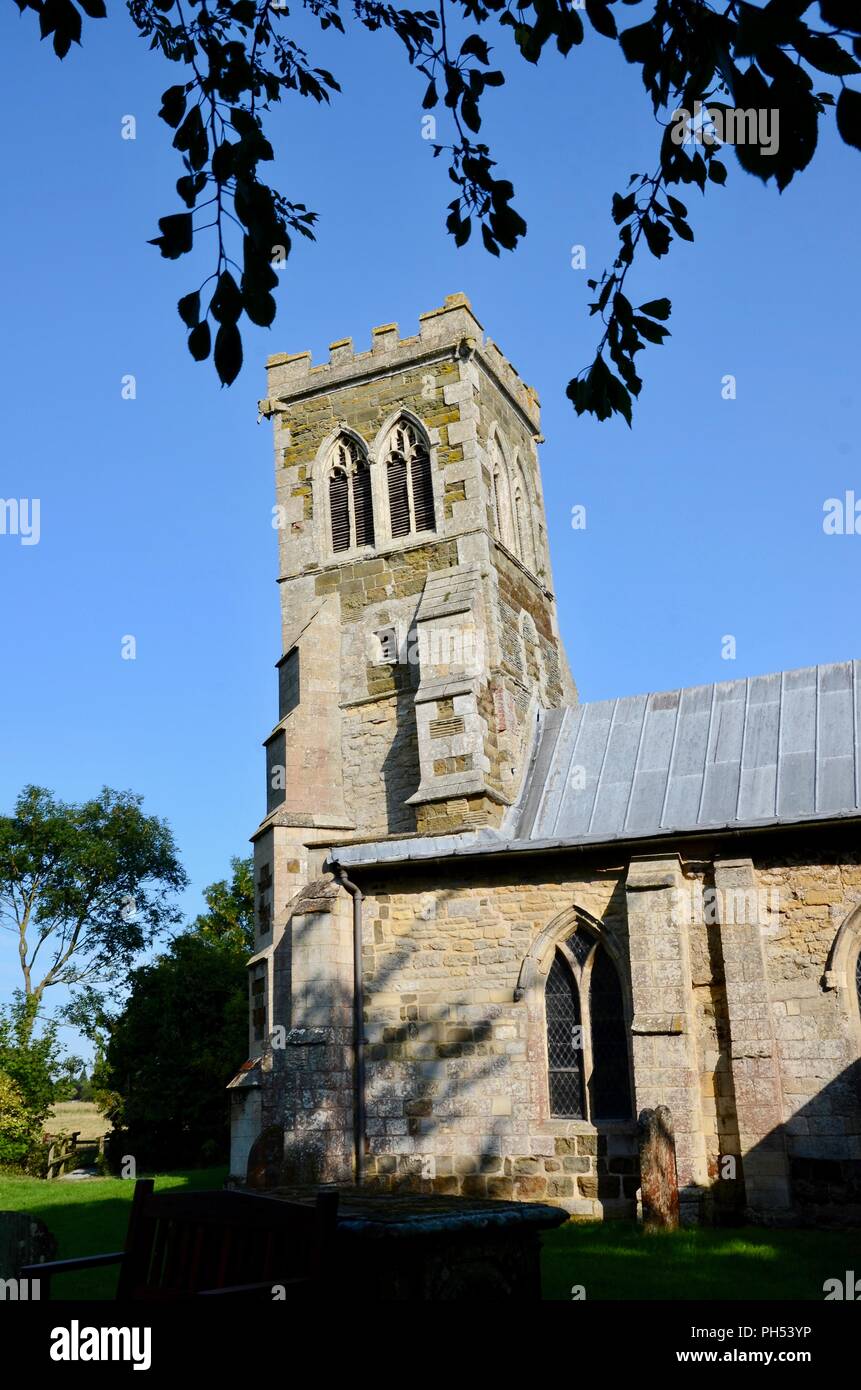Exterior of All Saints' Church, Saltfleetby, Lincolnshire ,UK,showing ...