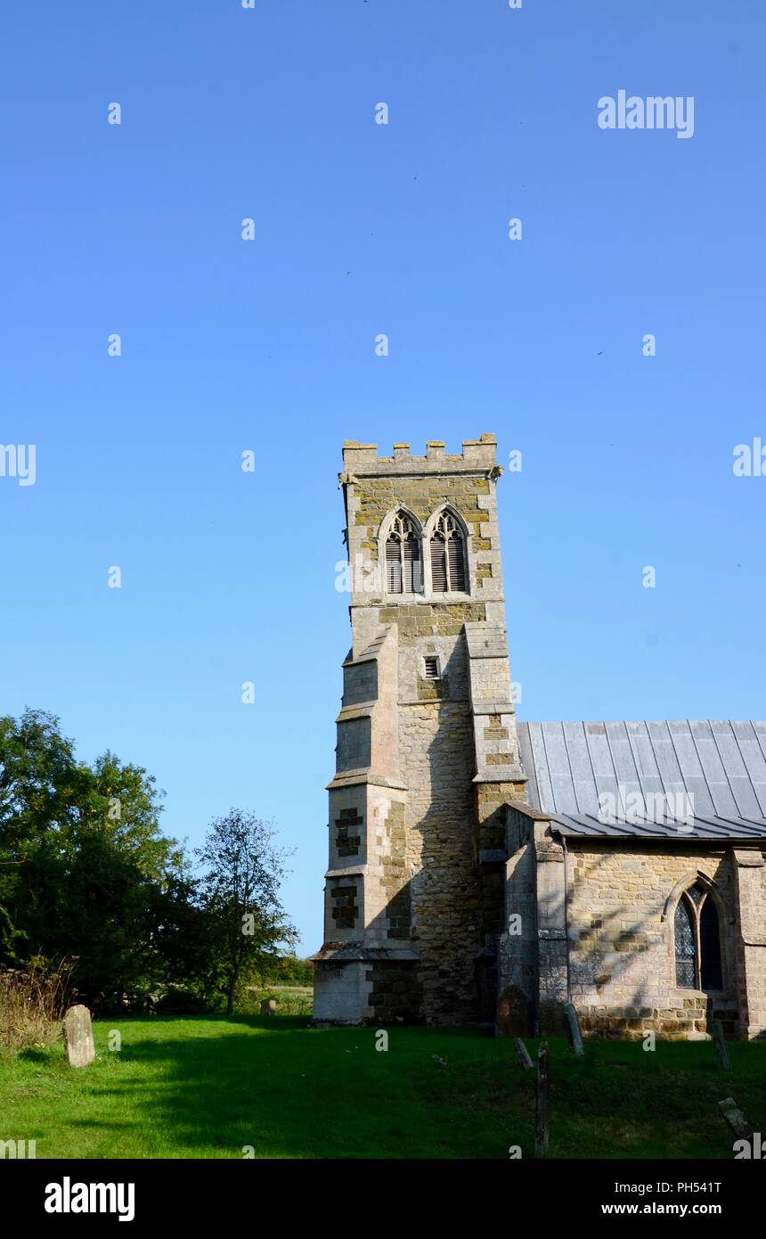 Exterior of All Saints' Church, Saltfleetby, Lincolnshire ,UK,showing ...