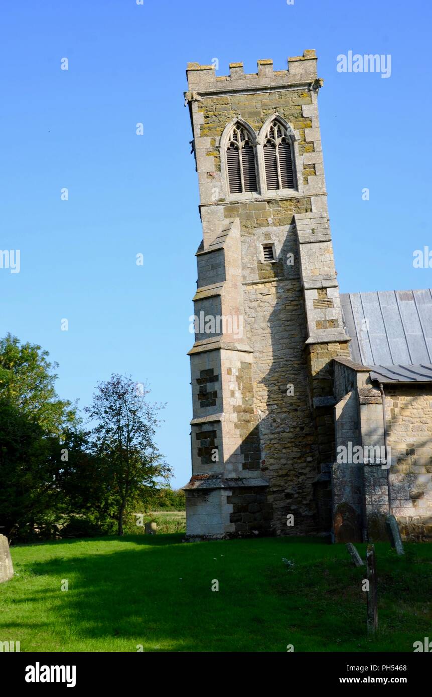Exterior of All Saints' Church, Saltfleetby, Lincolnshire ,UK,showing ...