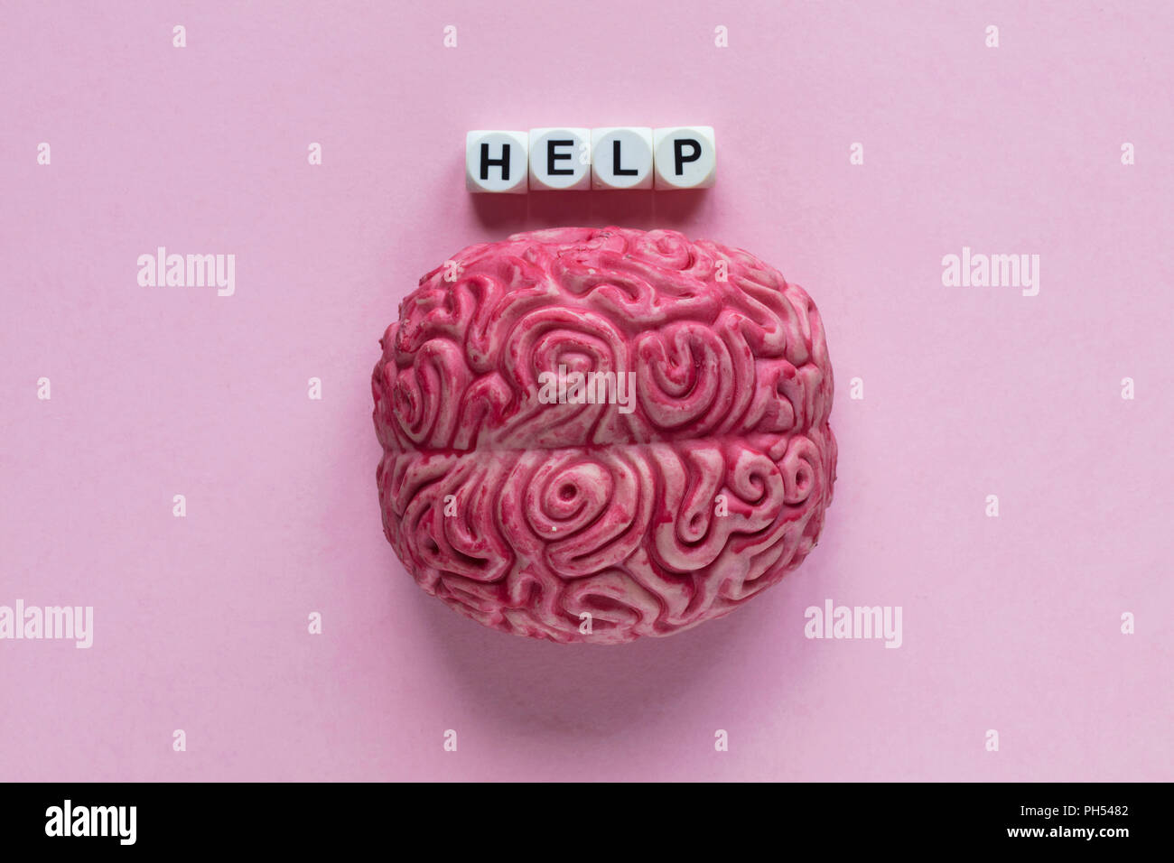 Human brain with the help anxiety. Mental health concept Stock Photo ...