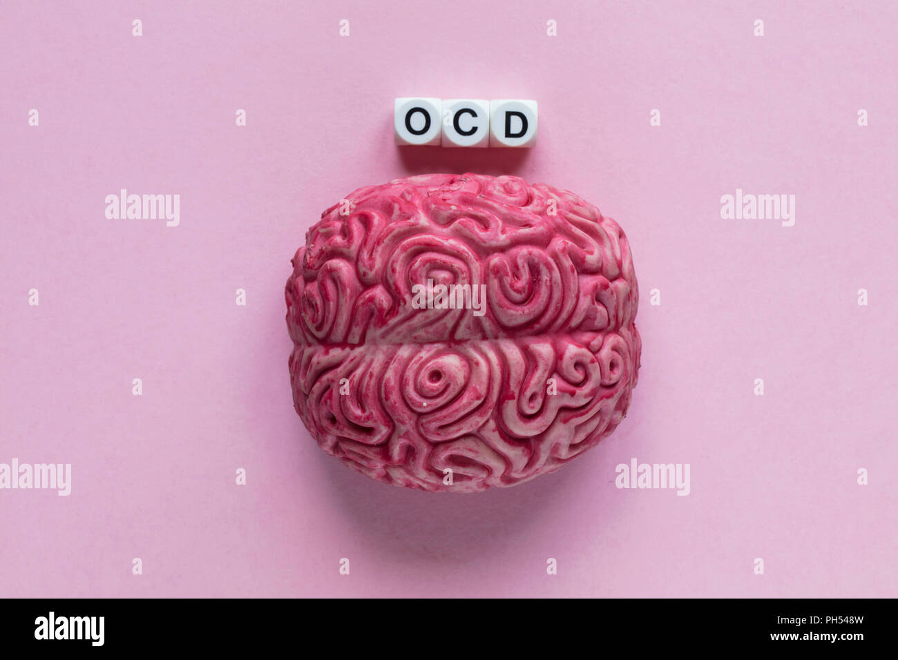 Human brain with the word OCD. Mental health concept Stock Photo - Alamy