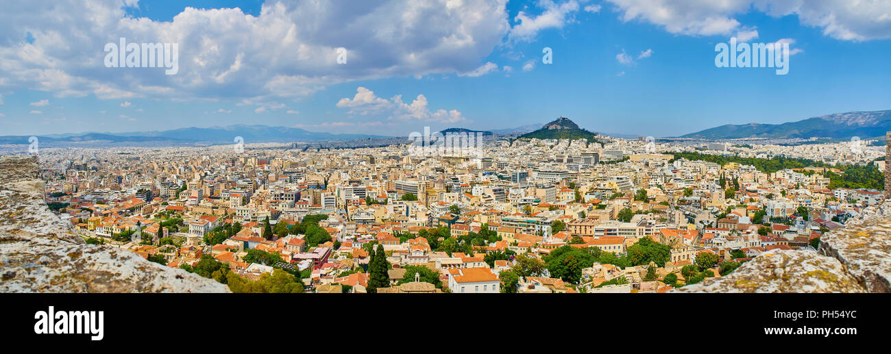 Lycabettus hill view from acropolis hi-res stock photography and images ...