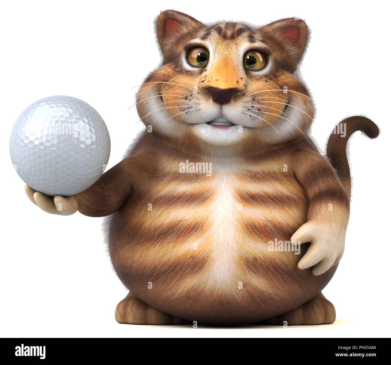 Fun cat - 3D Illustration Stock Photo - Alamy