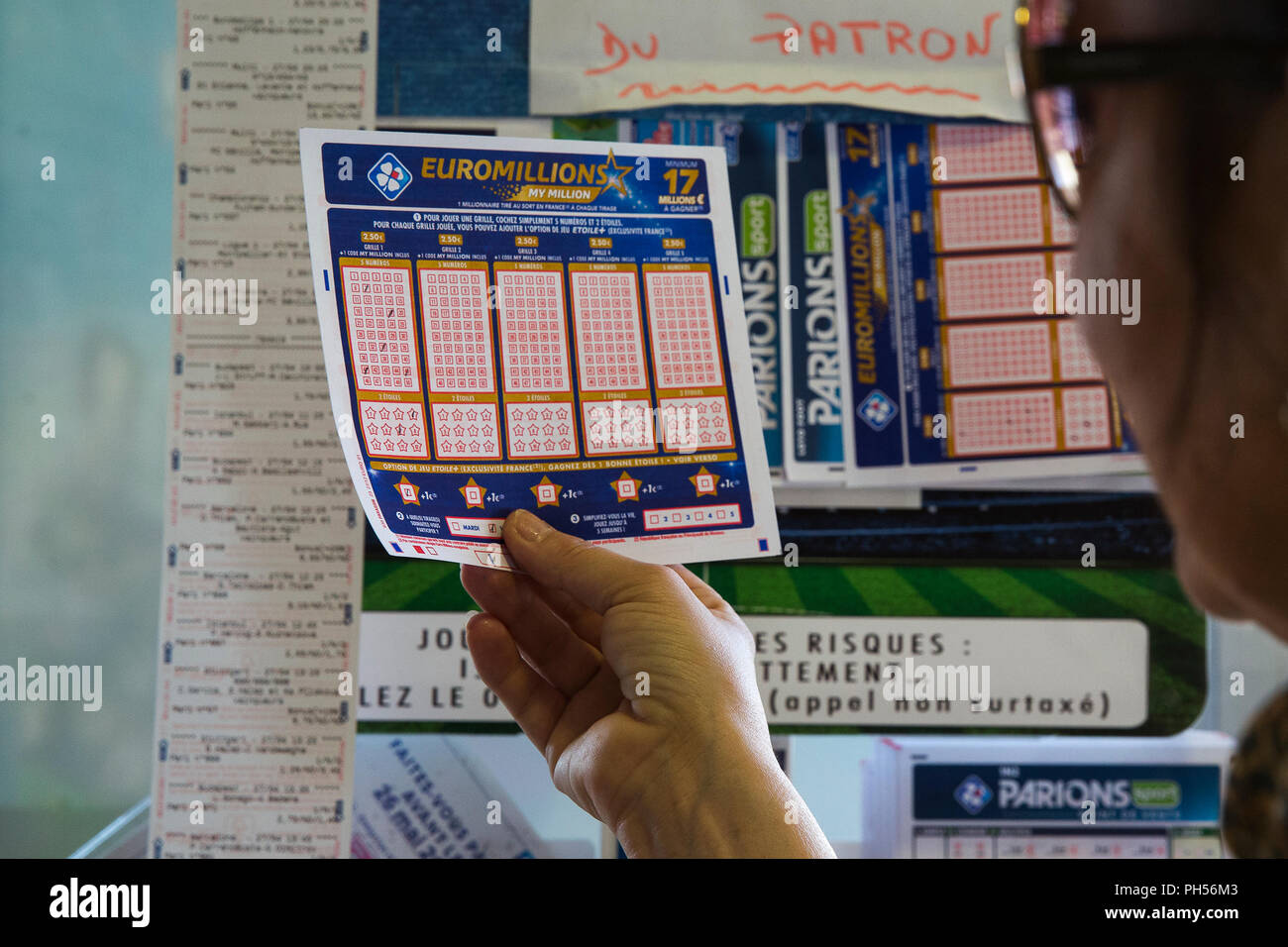 FDJ (French national lottery operator) tickets Stock Photo - Alamy