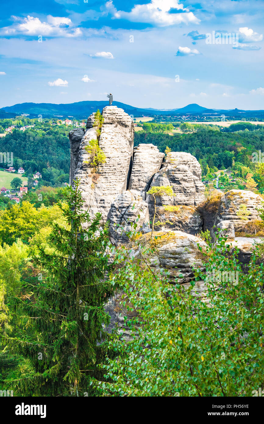 The Elbe Sandstone Mountains is part of the Saxon Switzerland National ...