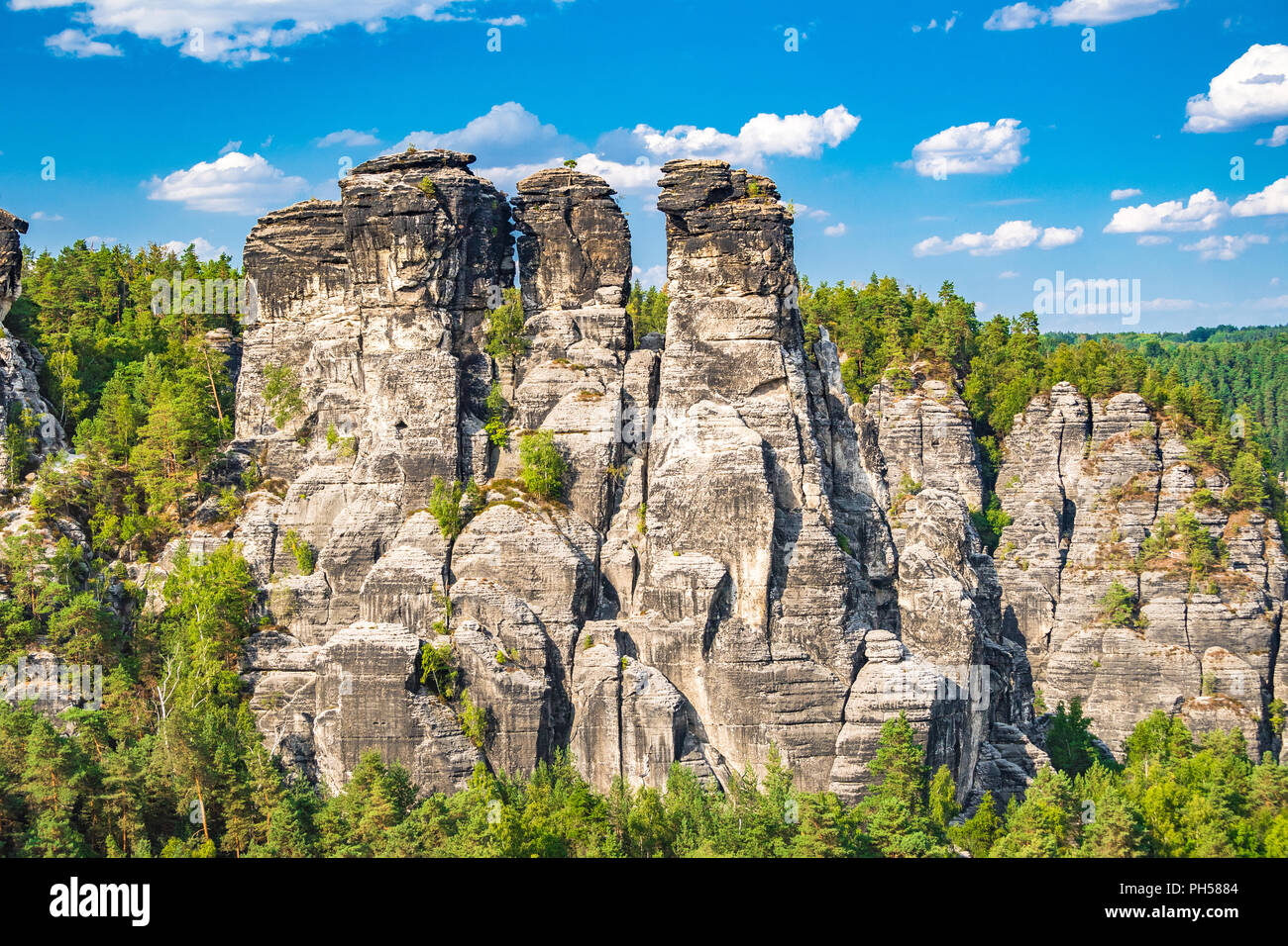 The Elbe Sandstone Mountains is part of the Saxon Switzerland National ...
