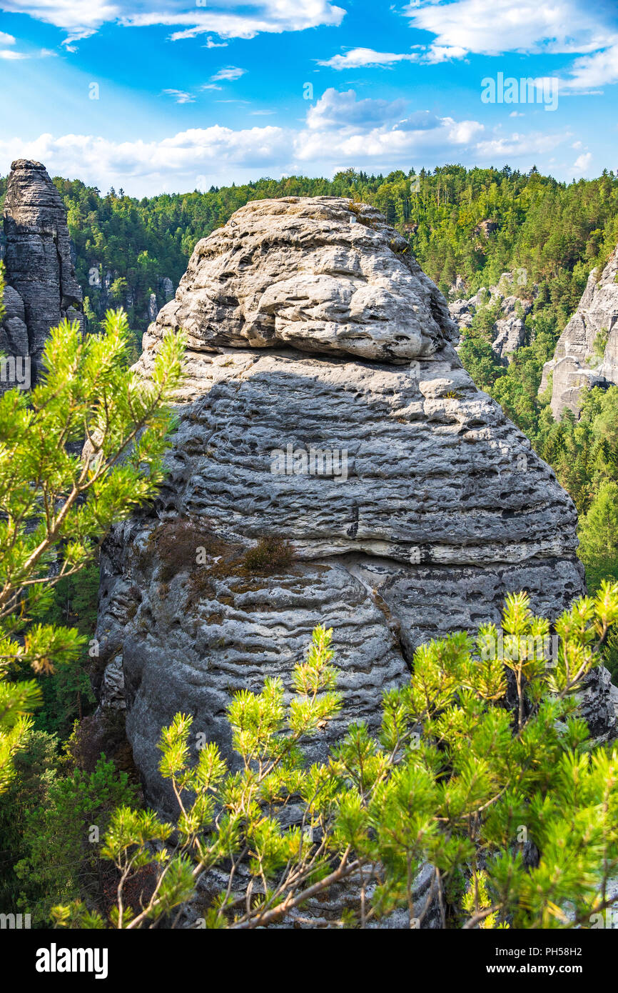 The Elbe Sandstone Mountains is part of the Saxon Switzerland National ...