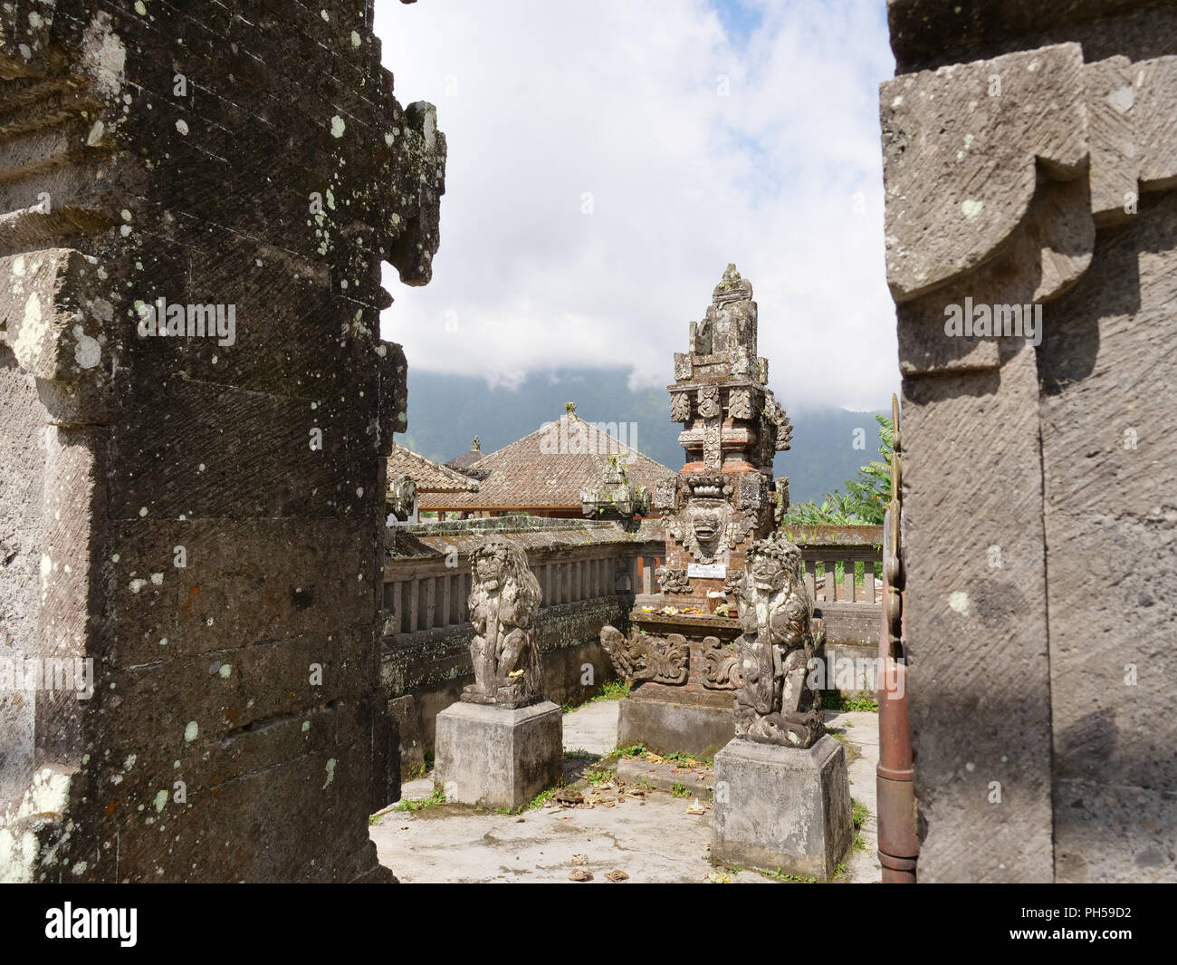 Hindu temple with statues of the gods on Bali island, Indonesia ...
