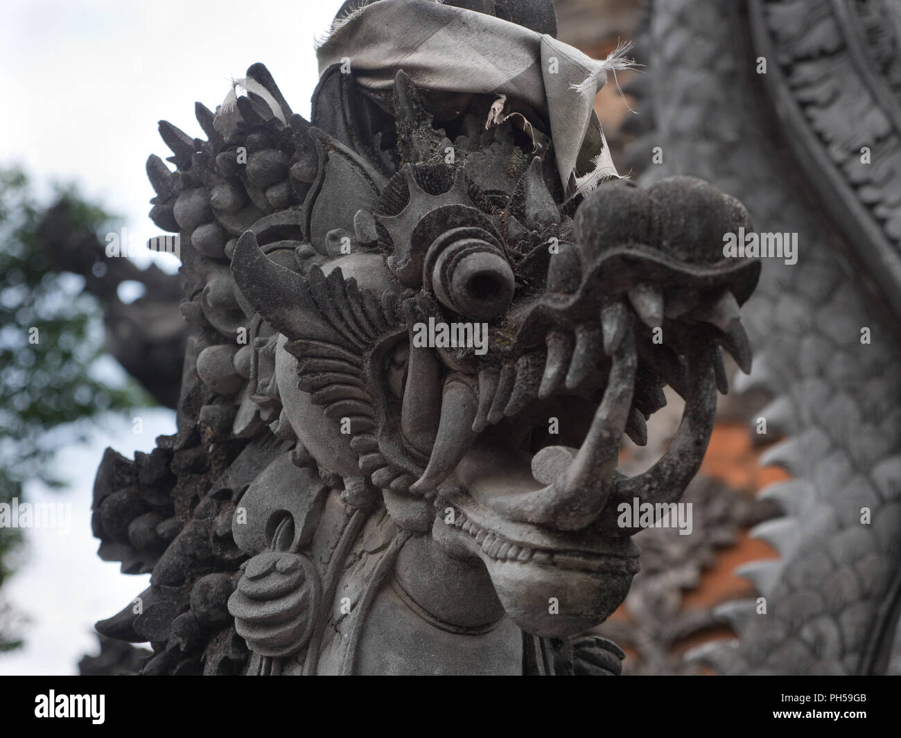 Hindu temple with statues of the gods on Bali island, Indonesia ...