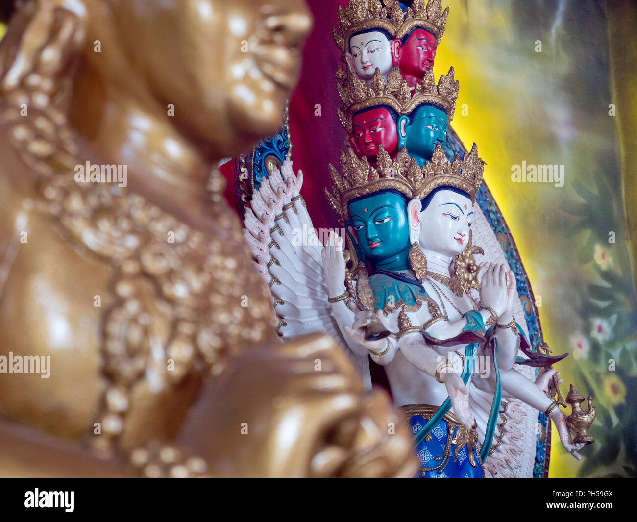 Statue of the Buddha god, Sacrifice oblation, traditional offerings for ...