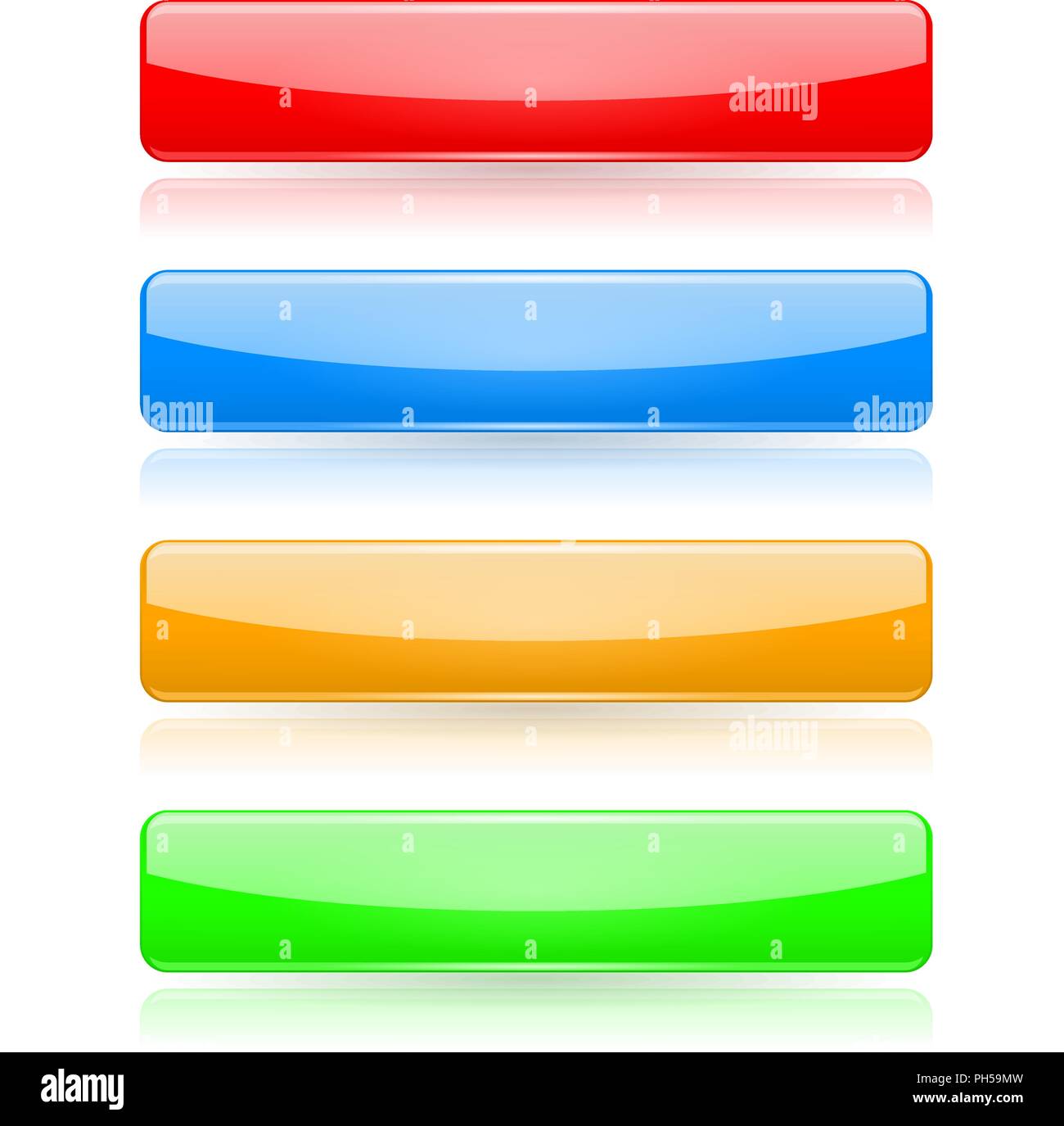 Shiny Rectangle Menu Buttons Vector High Resolution Stock Photography ...