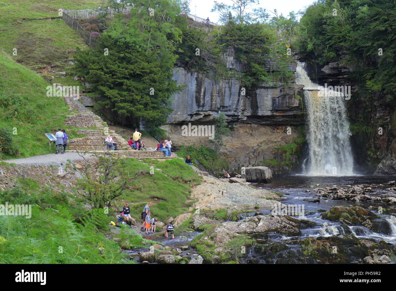 Thornton Force Waterfall on the Ingleton Waterfall Trail in the ...