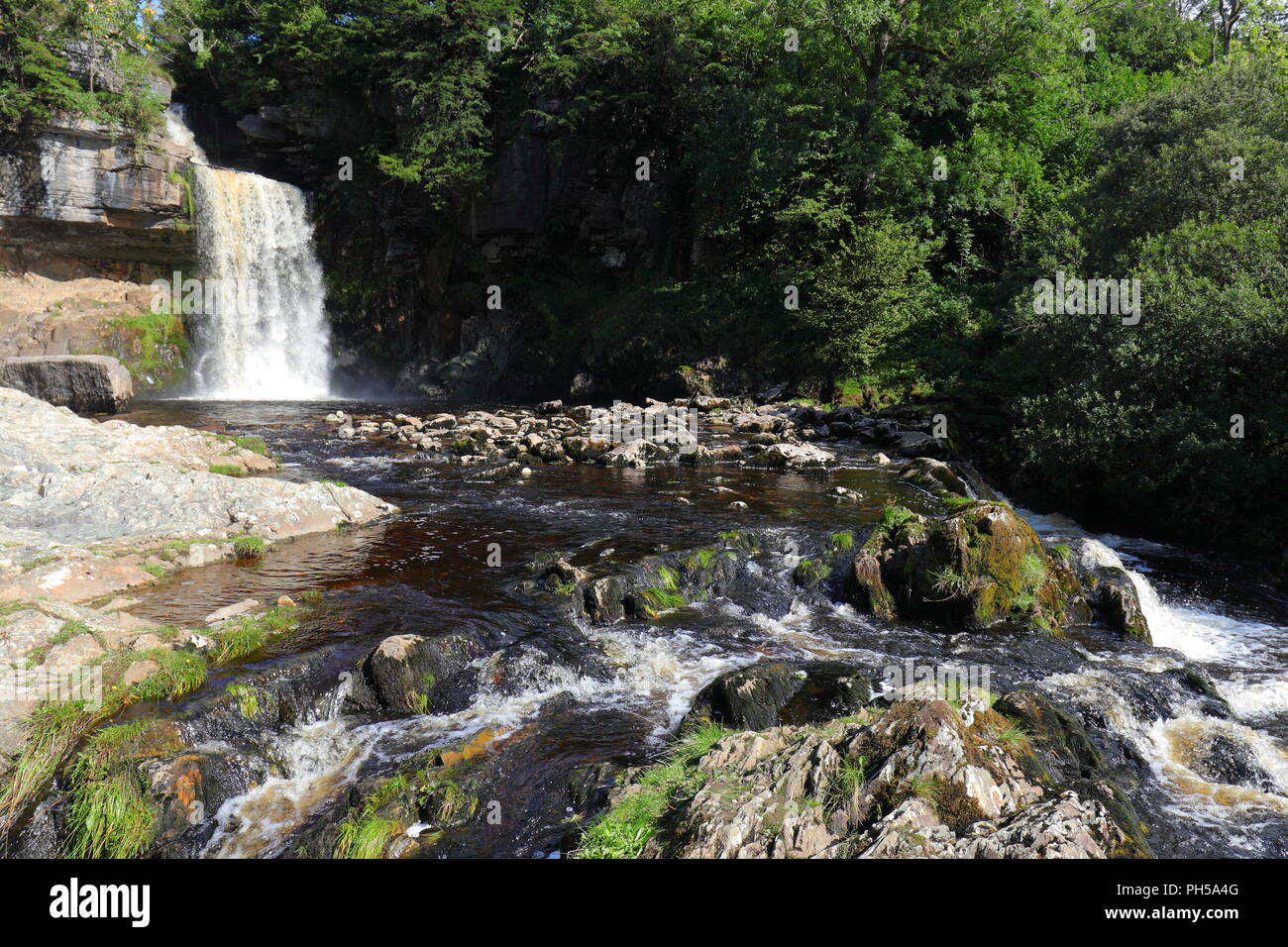 Thornton Force Waterfall on the Ingleton Waterfall Trail in the ...