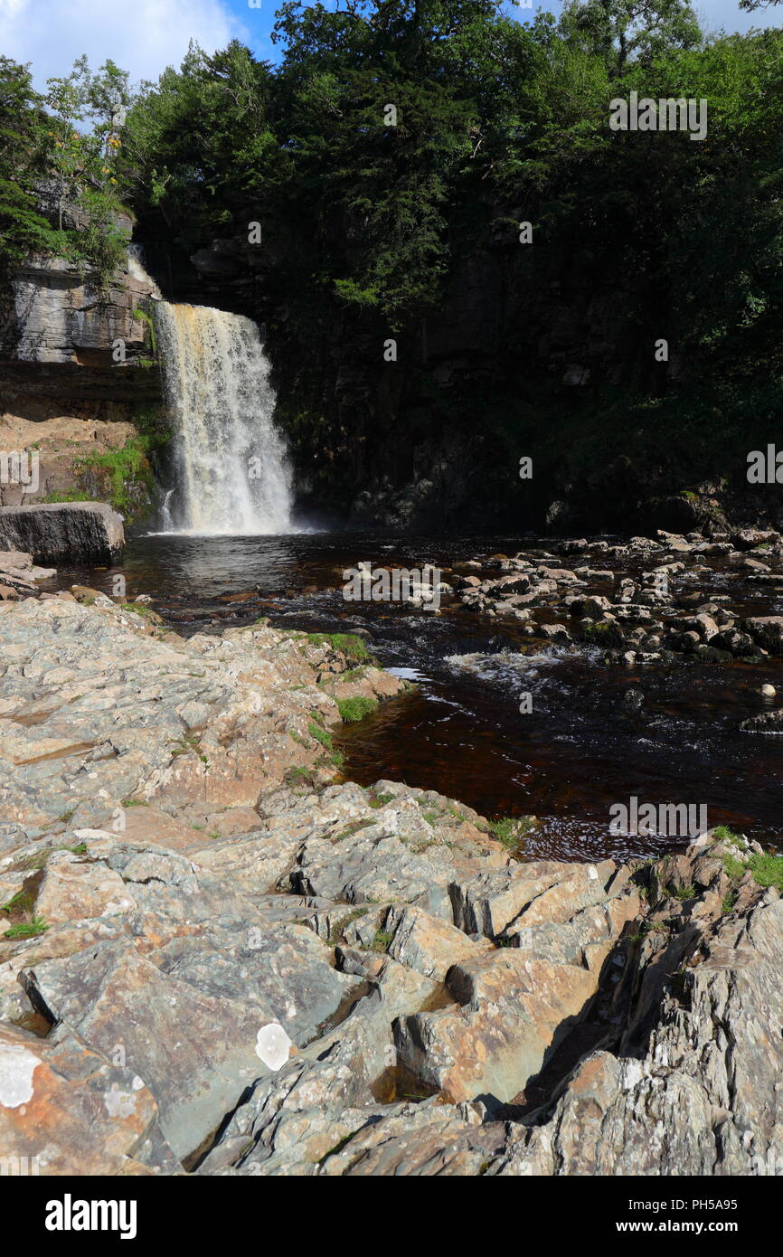 Thornton Force Waterfall on the Ingleton Waterfall Trail in the ...