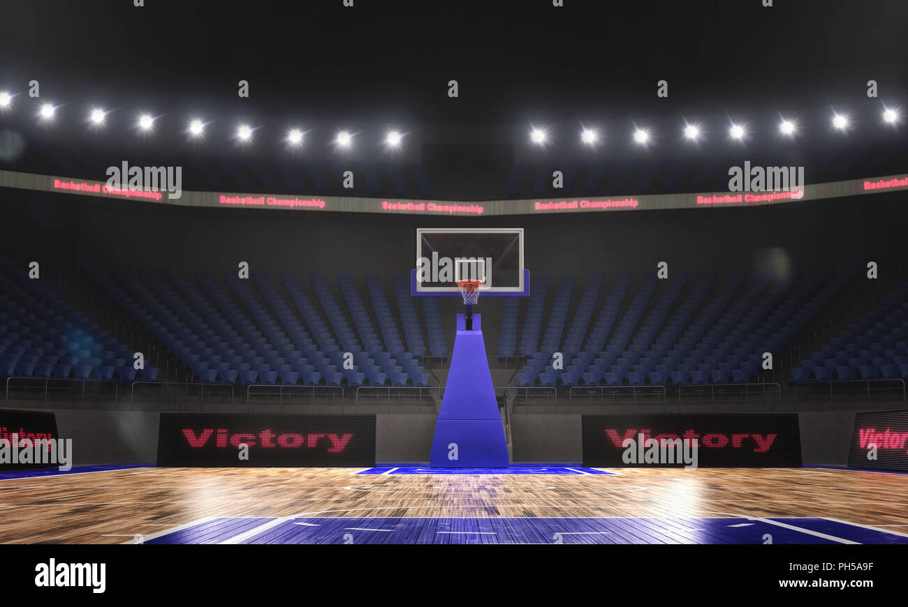 3d render of indoor basketball stadium with lights Stock Photo - Alamy