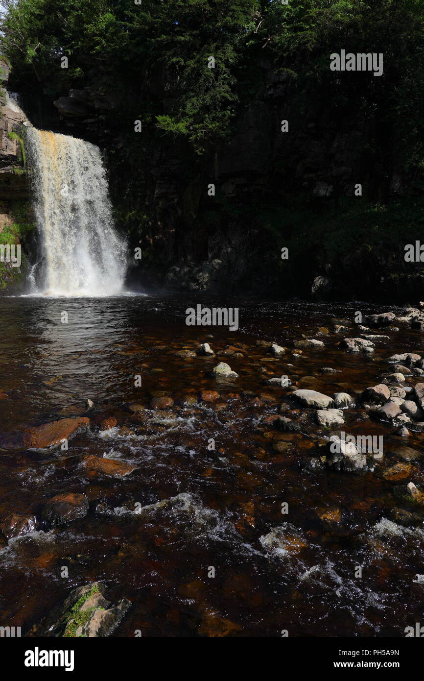 Thornton Force Waterfall on the Ingleton Waterfall Trail in the ...