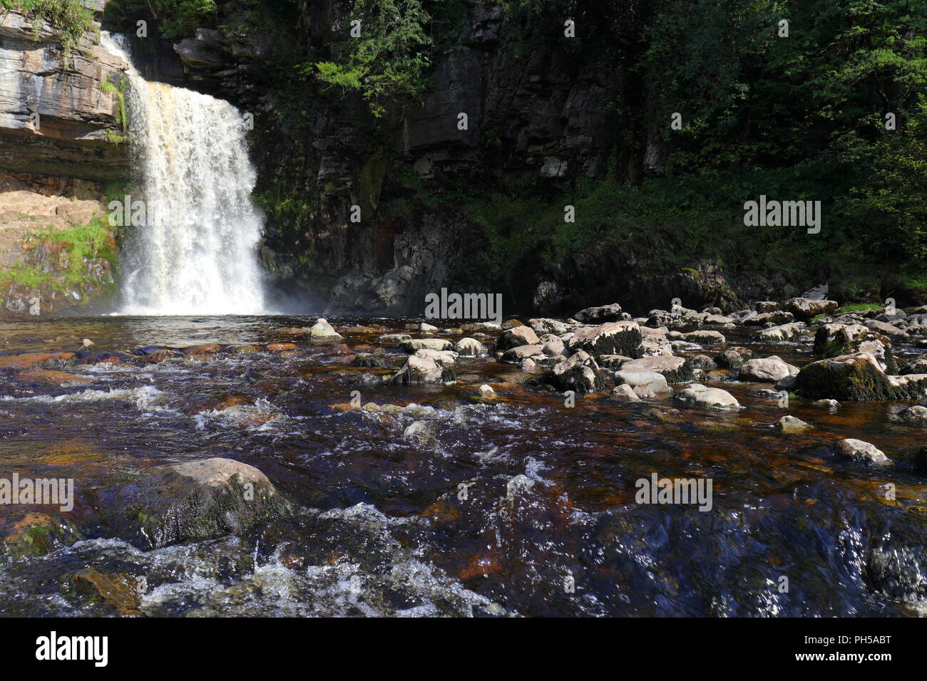 Thornton Force Waterfall on the Ingleton Waterfall Trail in the ...