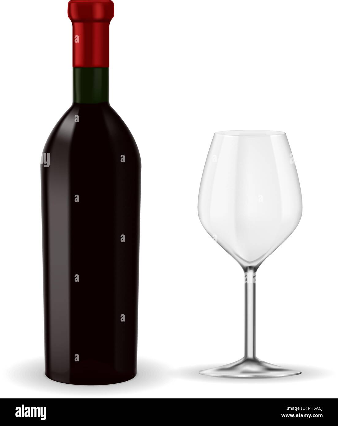 Bottle wine glass design Cut Out Stock Images & Pictures - Alamy