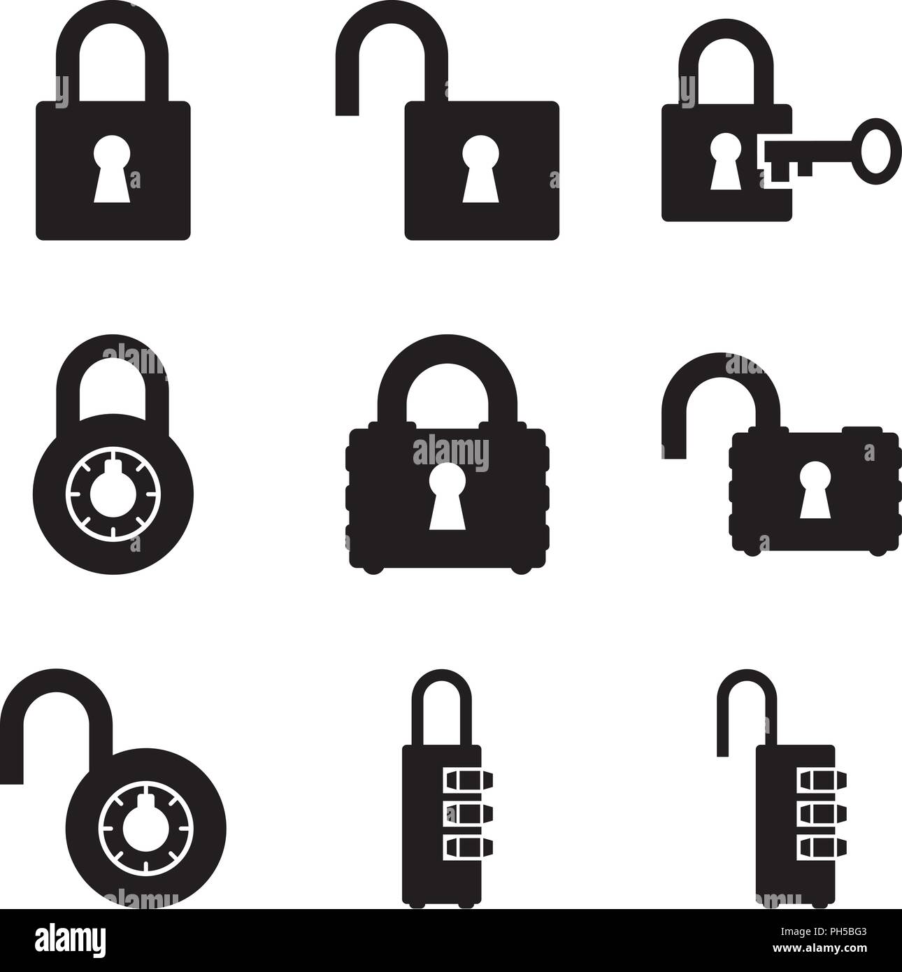 Strong padlocks Stock Vector Images - Alamy