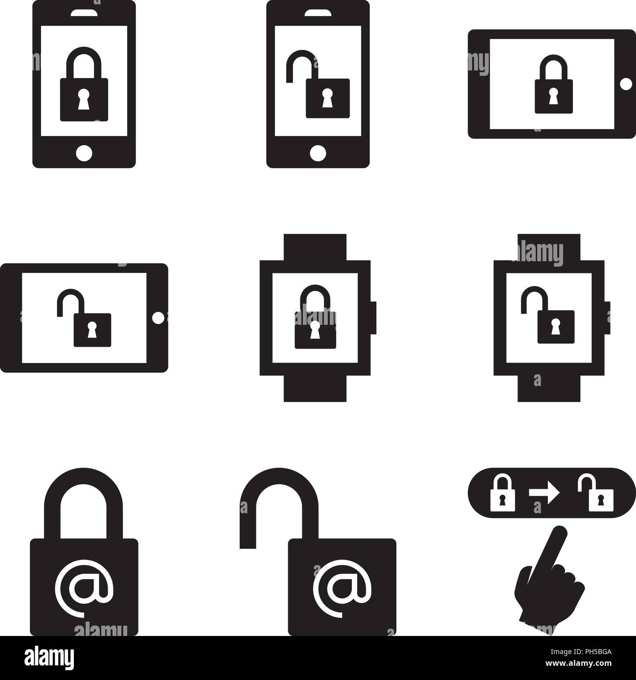 Smart locks Stock Vector Images - Alamy