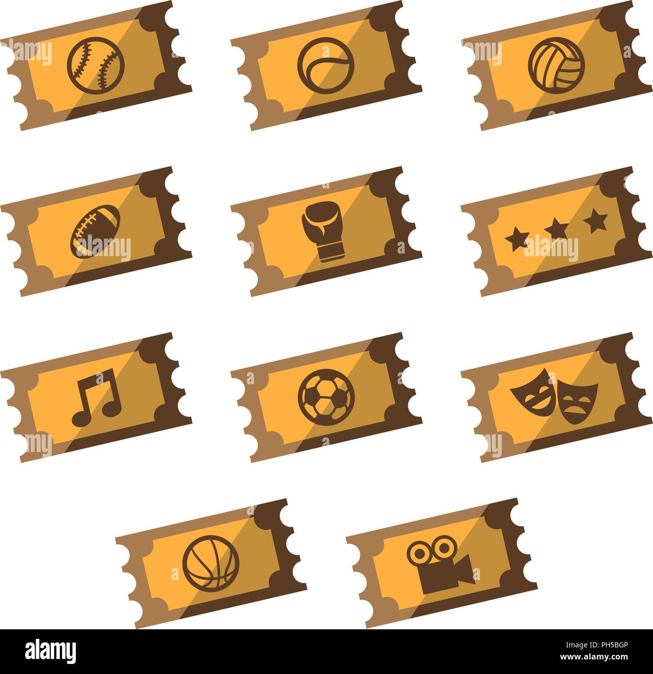 Golden Events Tickets Stock Vector Image & Art - Alamy