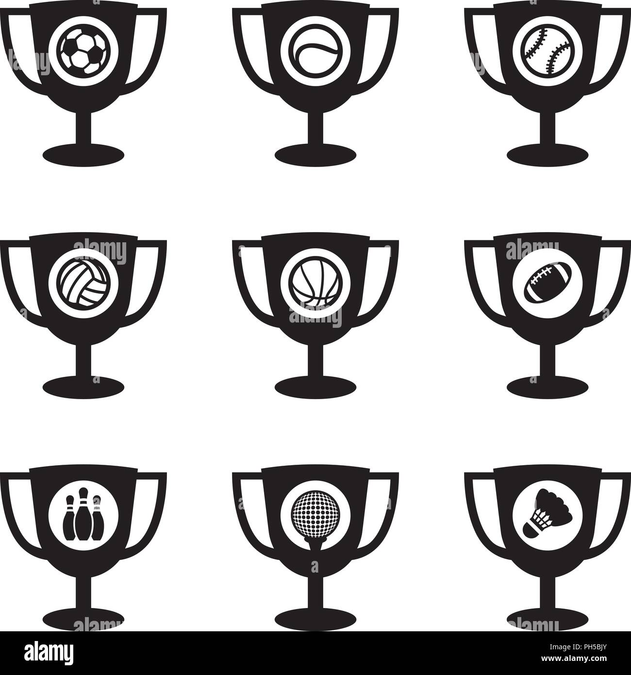 Sports cups Stock Vector Images - Alamy