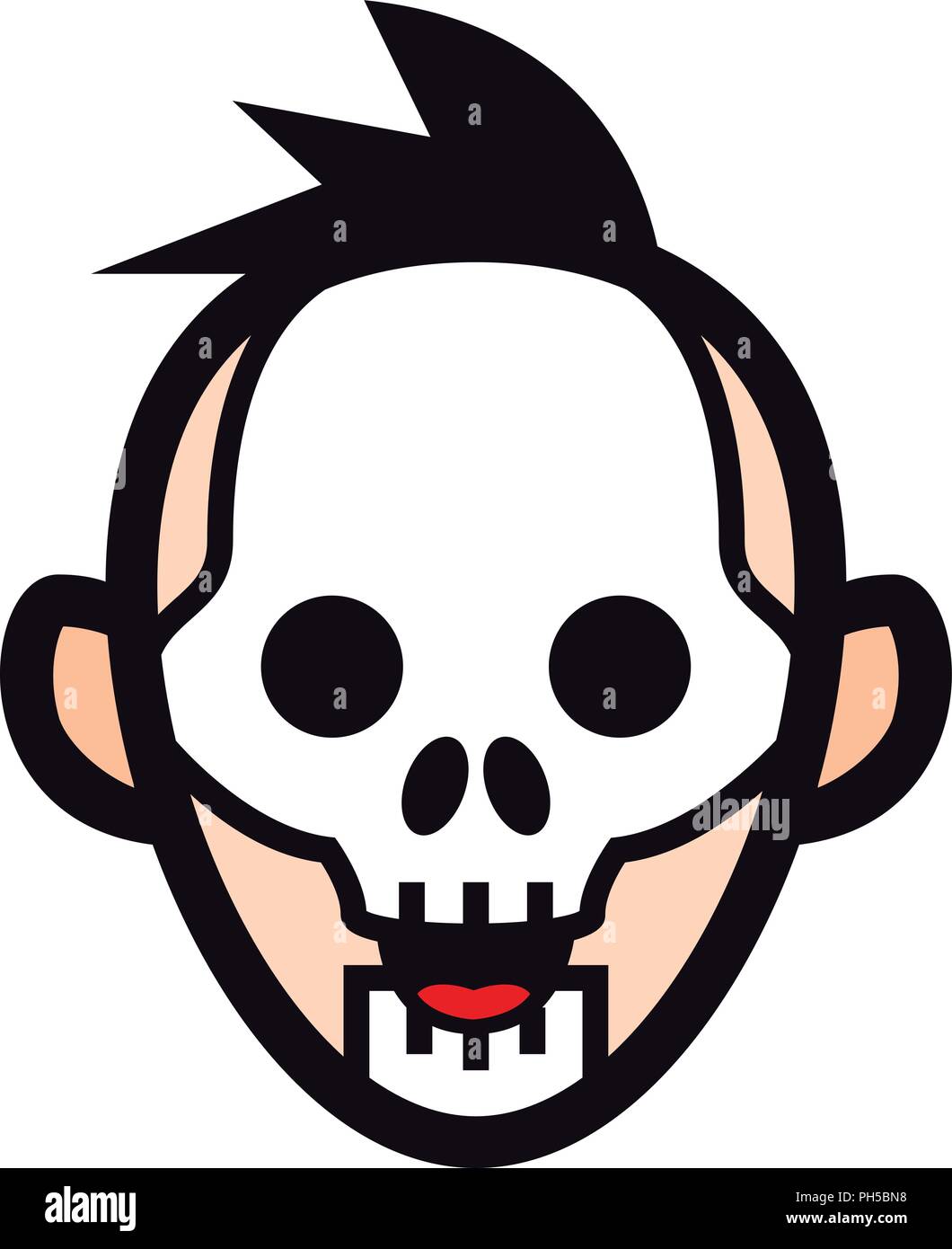 Skeleton faces Stock Vector Images - Alamy